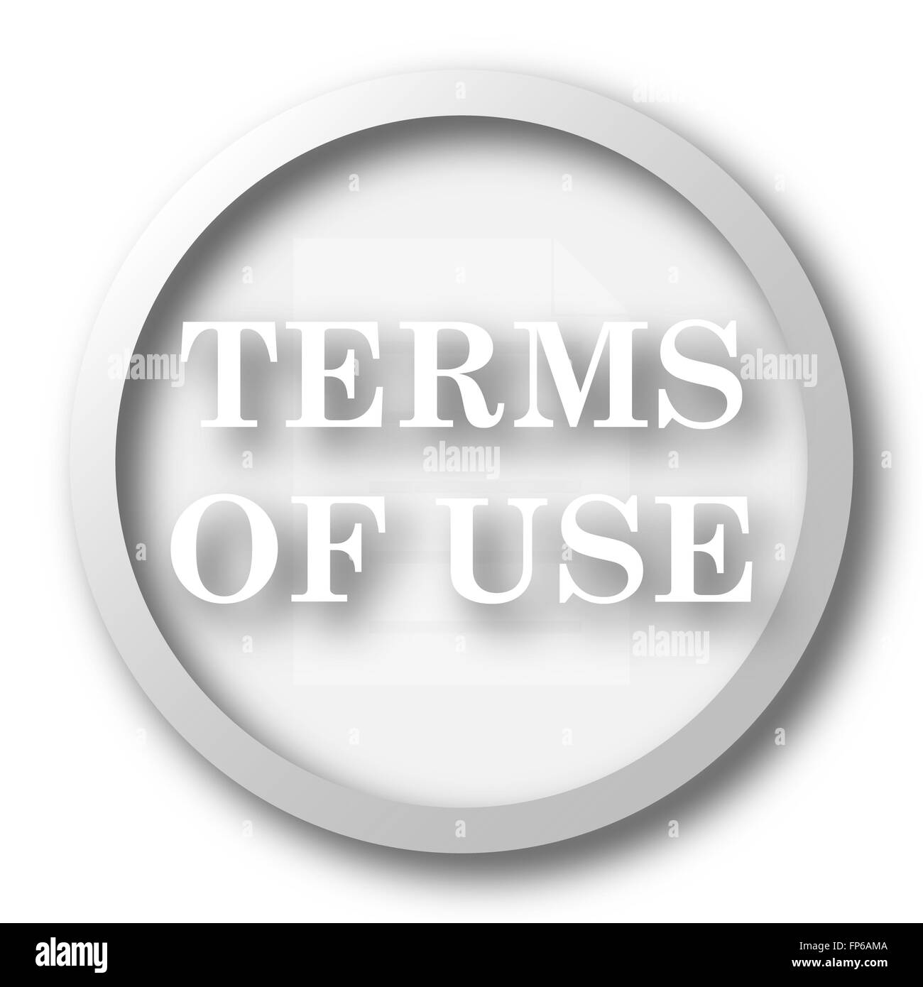 Terms of use icon. Internet button on white background Stock Photo - Alamy