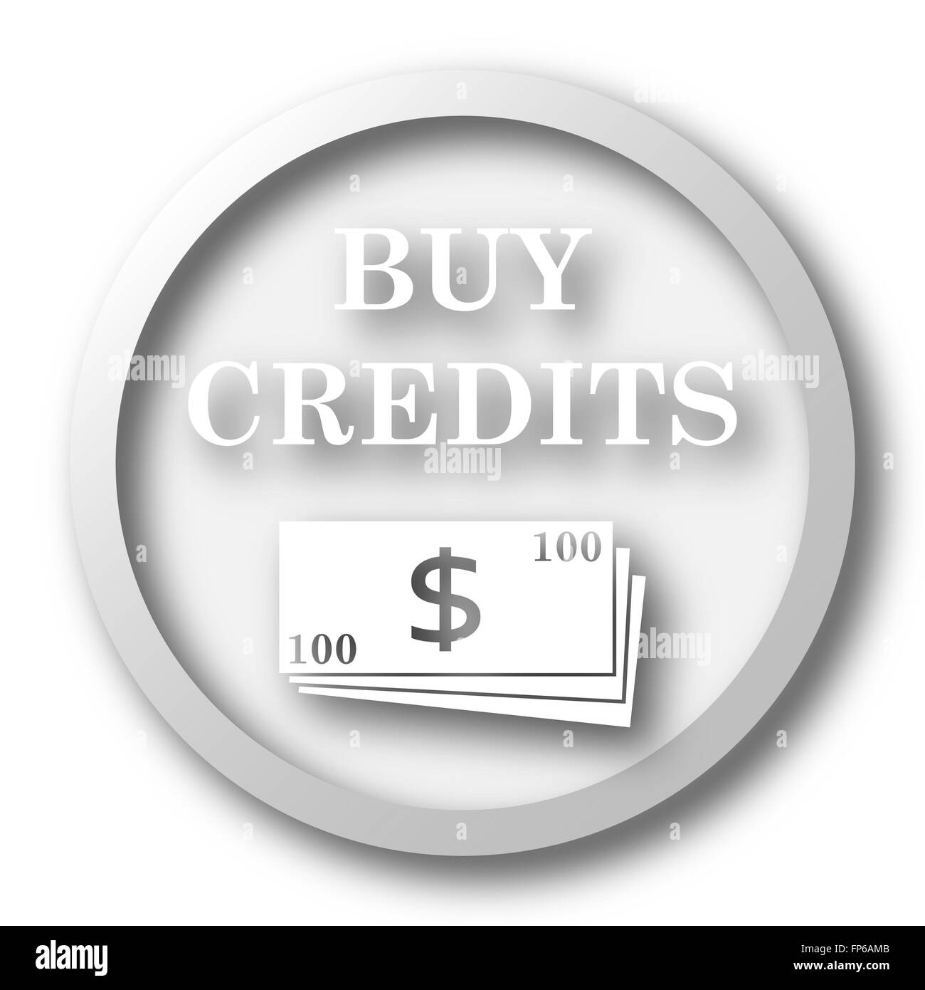 Buy credits icon. Internet button on white background Stock Photo - Alamy