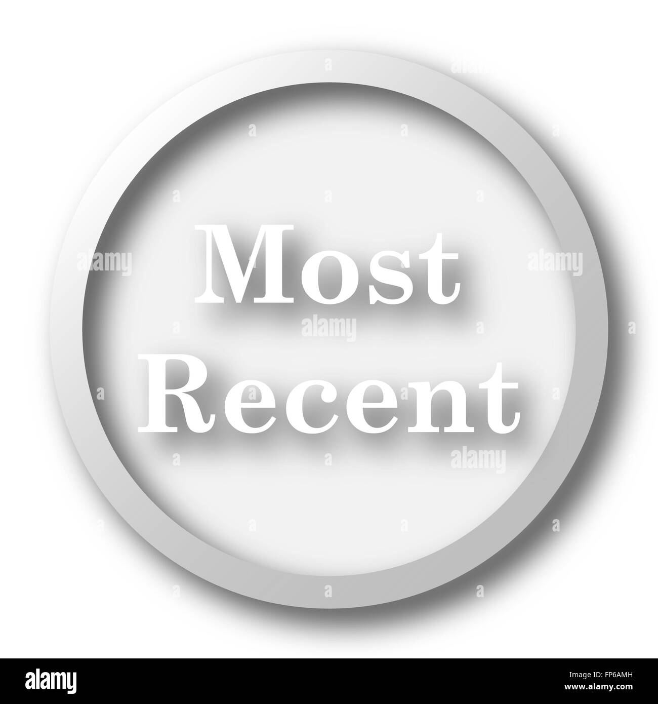 Most recent icon. Internet button on white background Stock Photo - Alamy