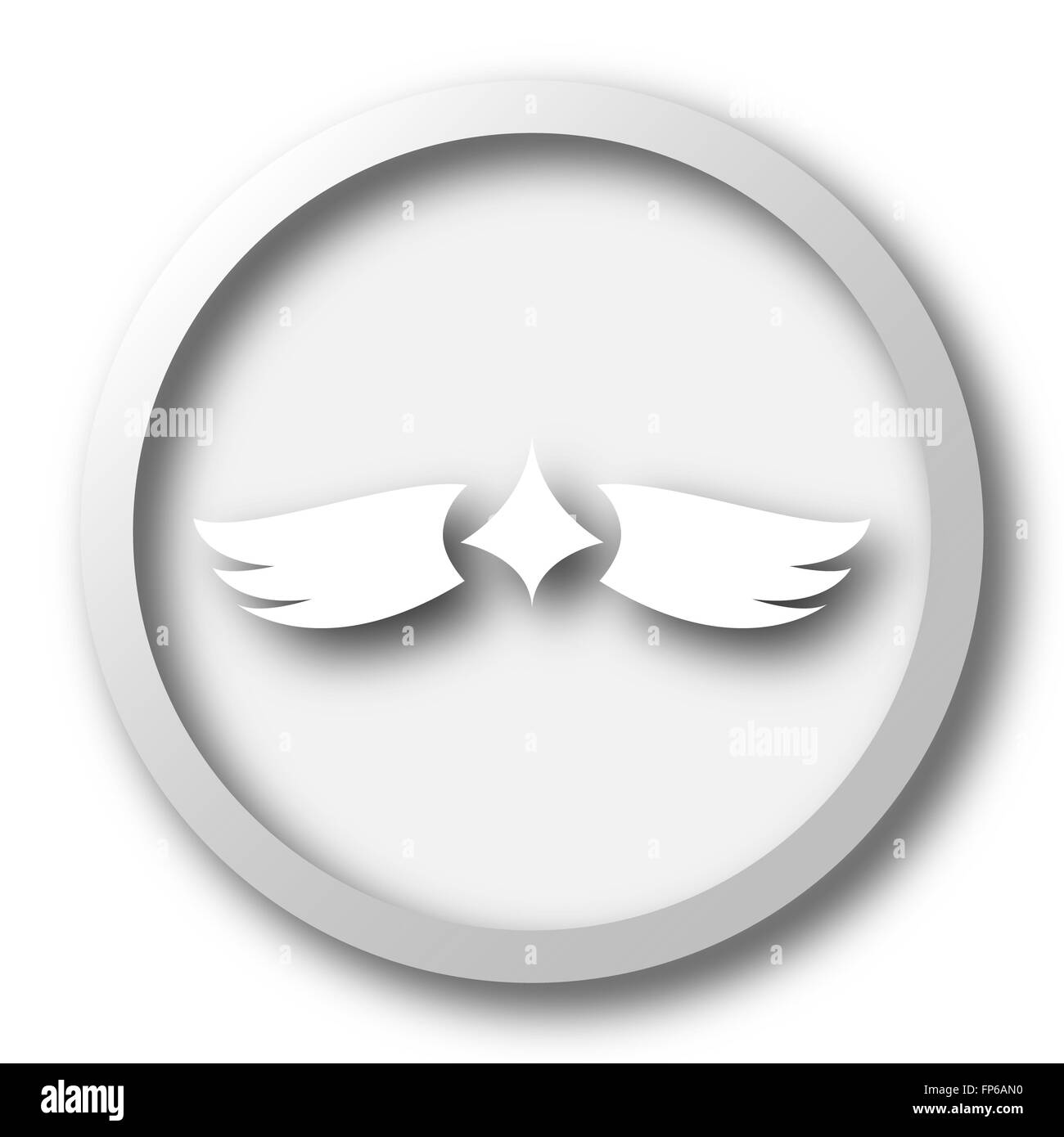 Wings icon. Internet button on white background Stock Photo - Alamy