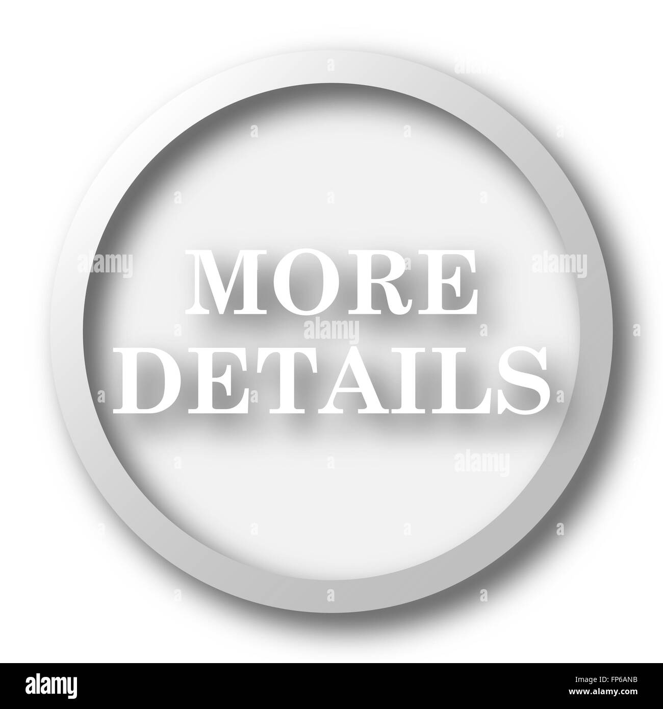More details icon. Internet button on white background Stock Photo - Alamy