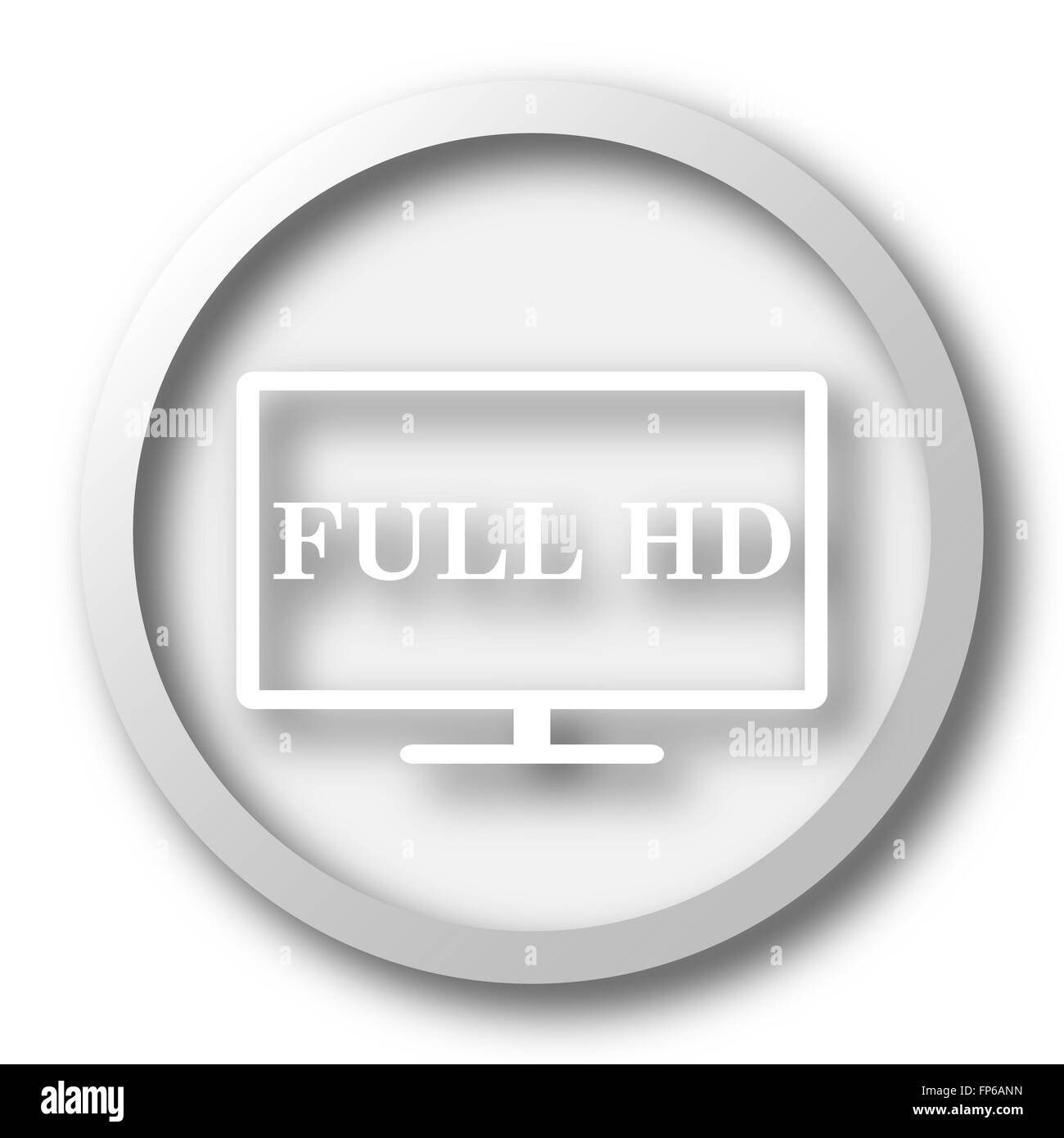 Full HD icon. Internet button on white background Stock Photo - Alamy