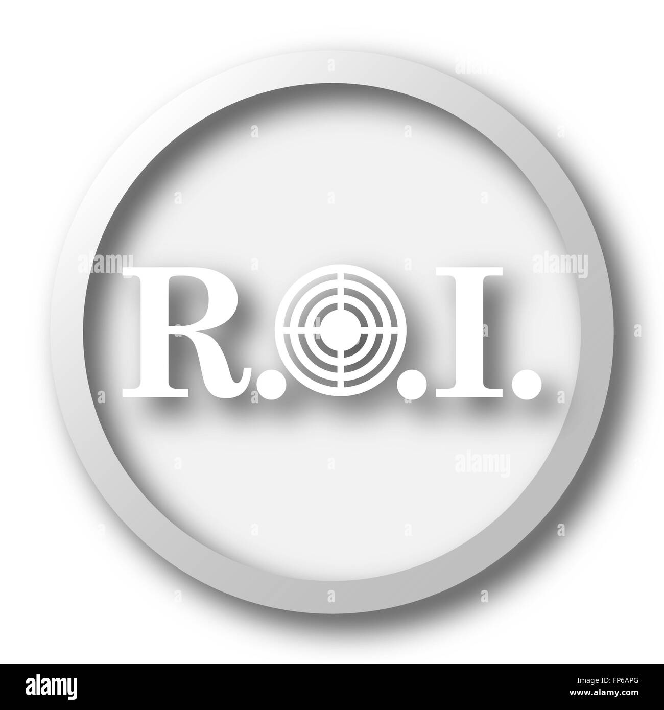 ROI icon. Internet button on white background Stock Photo - Alamy