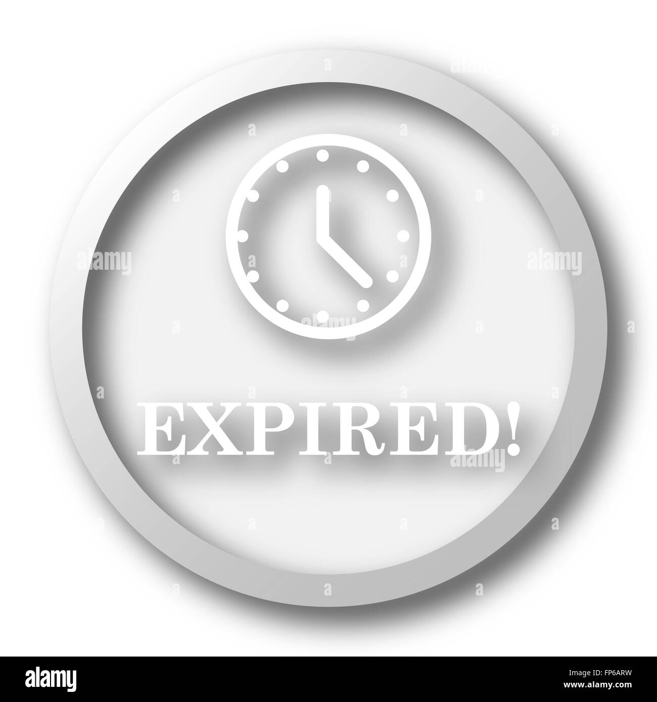 Expired icon. Internet button on white background Stock Photo - Alamy