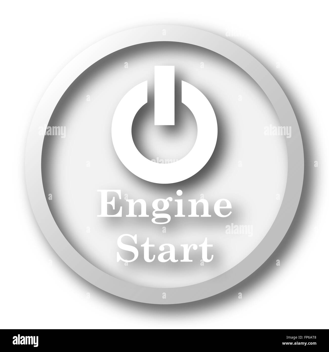 Engine start icon. Internet button on white background Stock Photo - Alamy