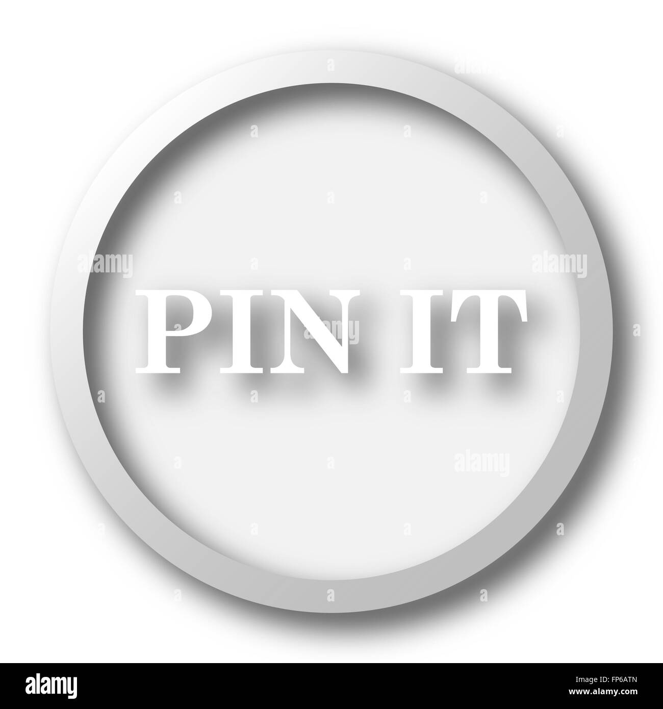 Pin it icon. Internet button on white background Stock Photo - Alamy