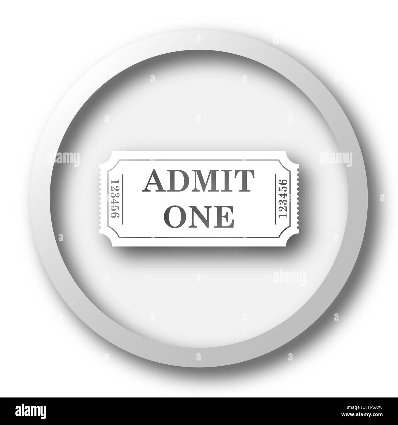 Admin one ticket icon. Internet button on white background Stock Photo ...