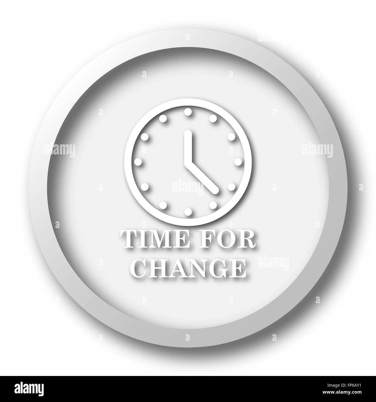 Time for change icon. Internet button on white background Stock Photo ...