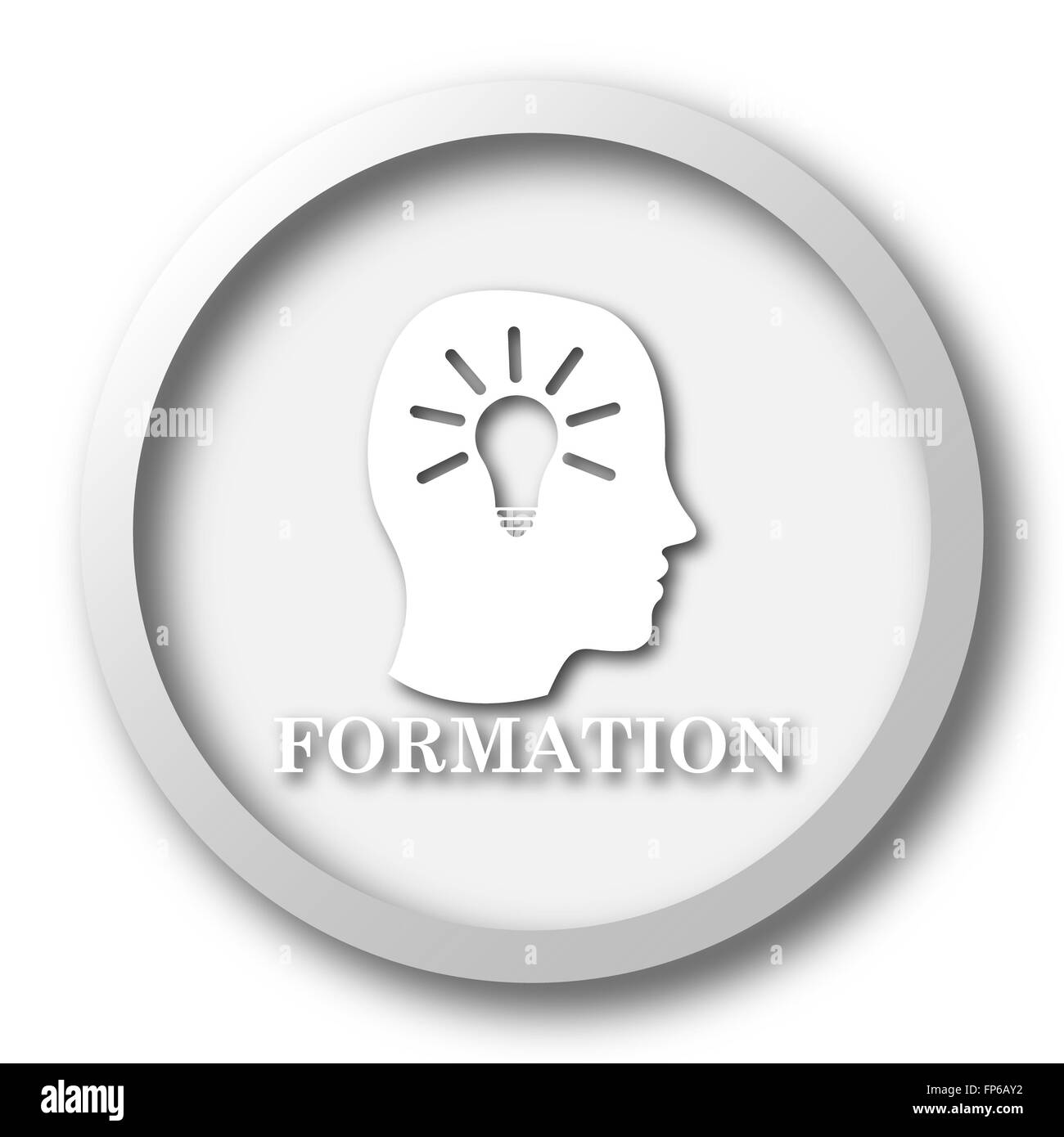 Formation icon. Internet button on white background Stock Photo - Alamy