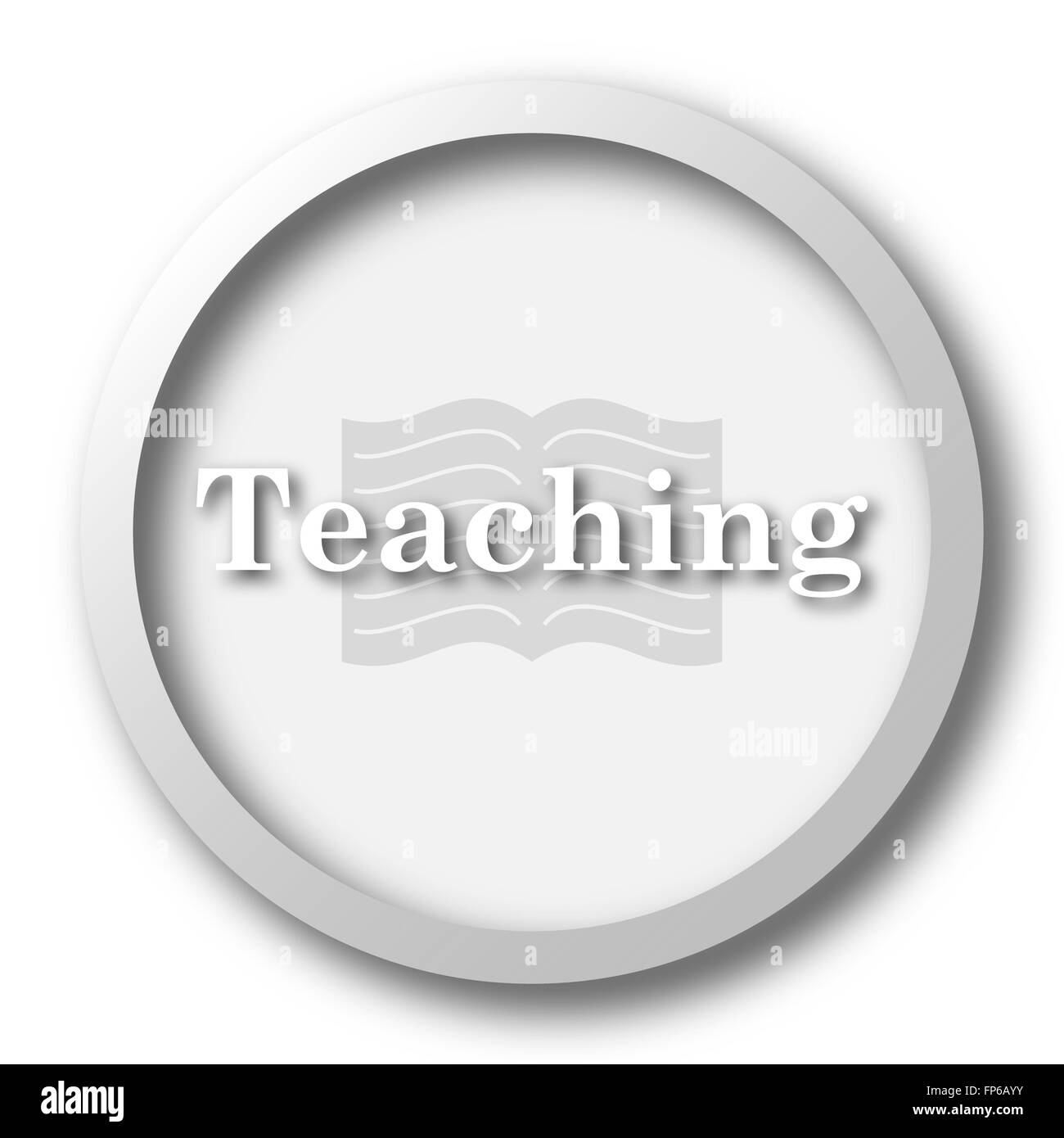 Teaching icon. Internet button on white background Stock Photo - Alamy