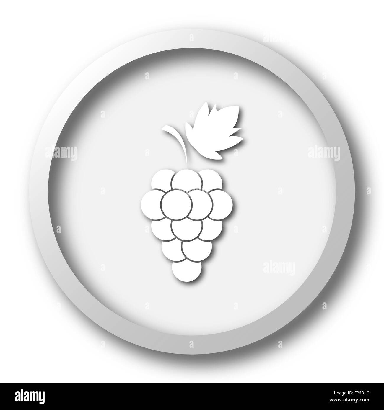 Grape icon. Internet button on white background Stock Photo - Alamy