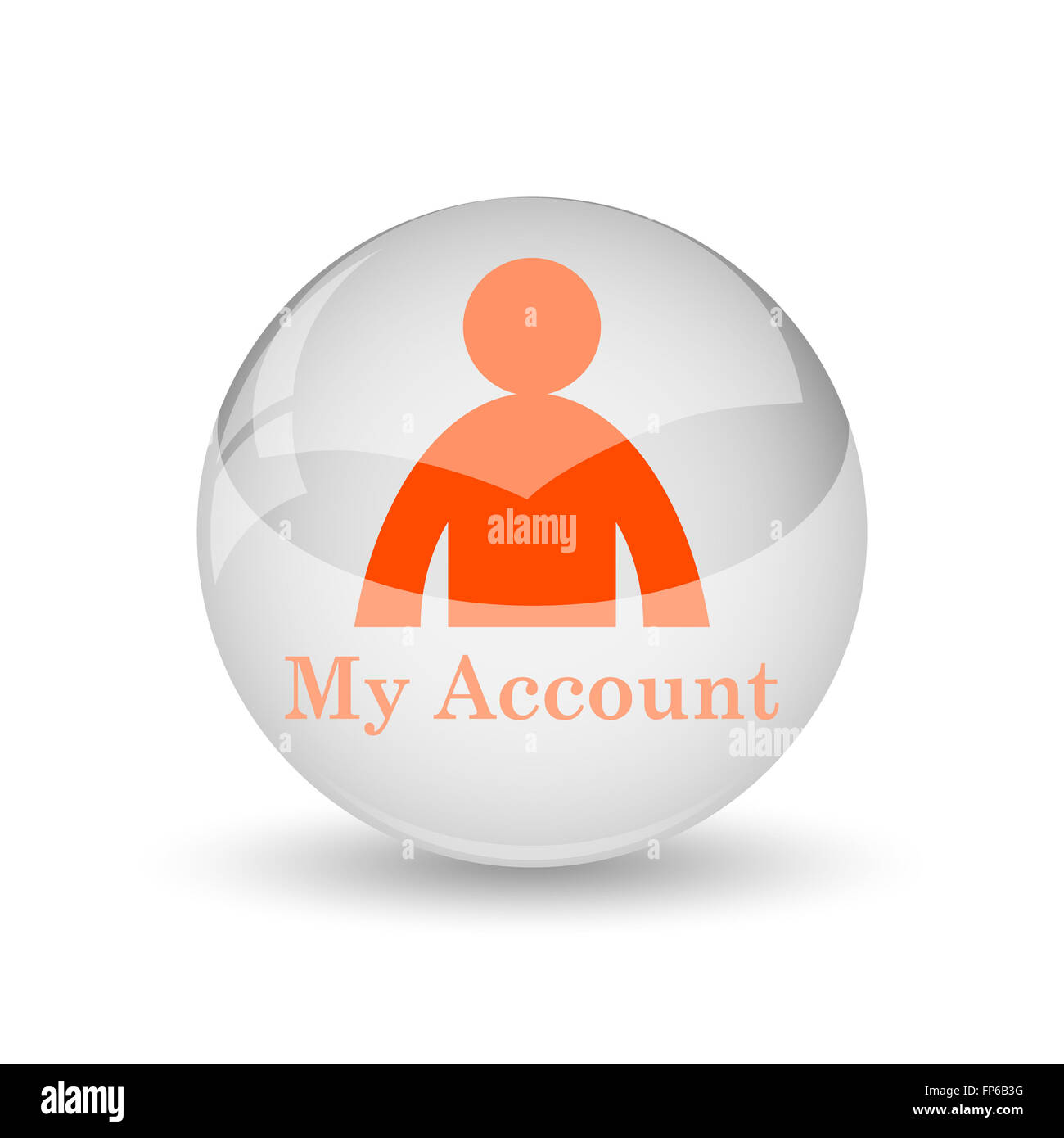 My account icon. Internet button on white background Stock Photo - Alamy