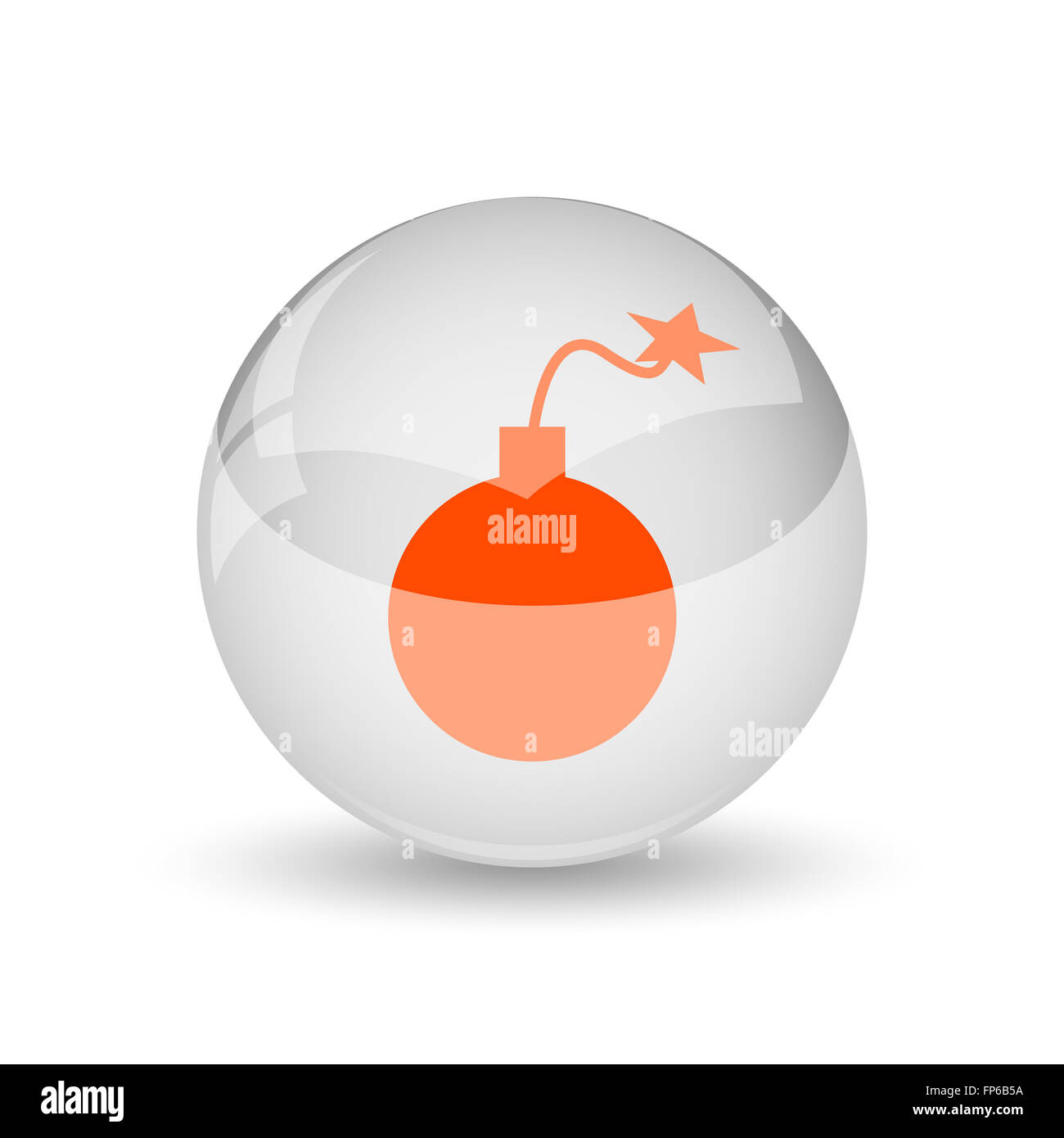 Bomb icon. Internet button on white background Stock Photo - Alamy