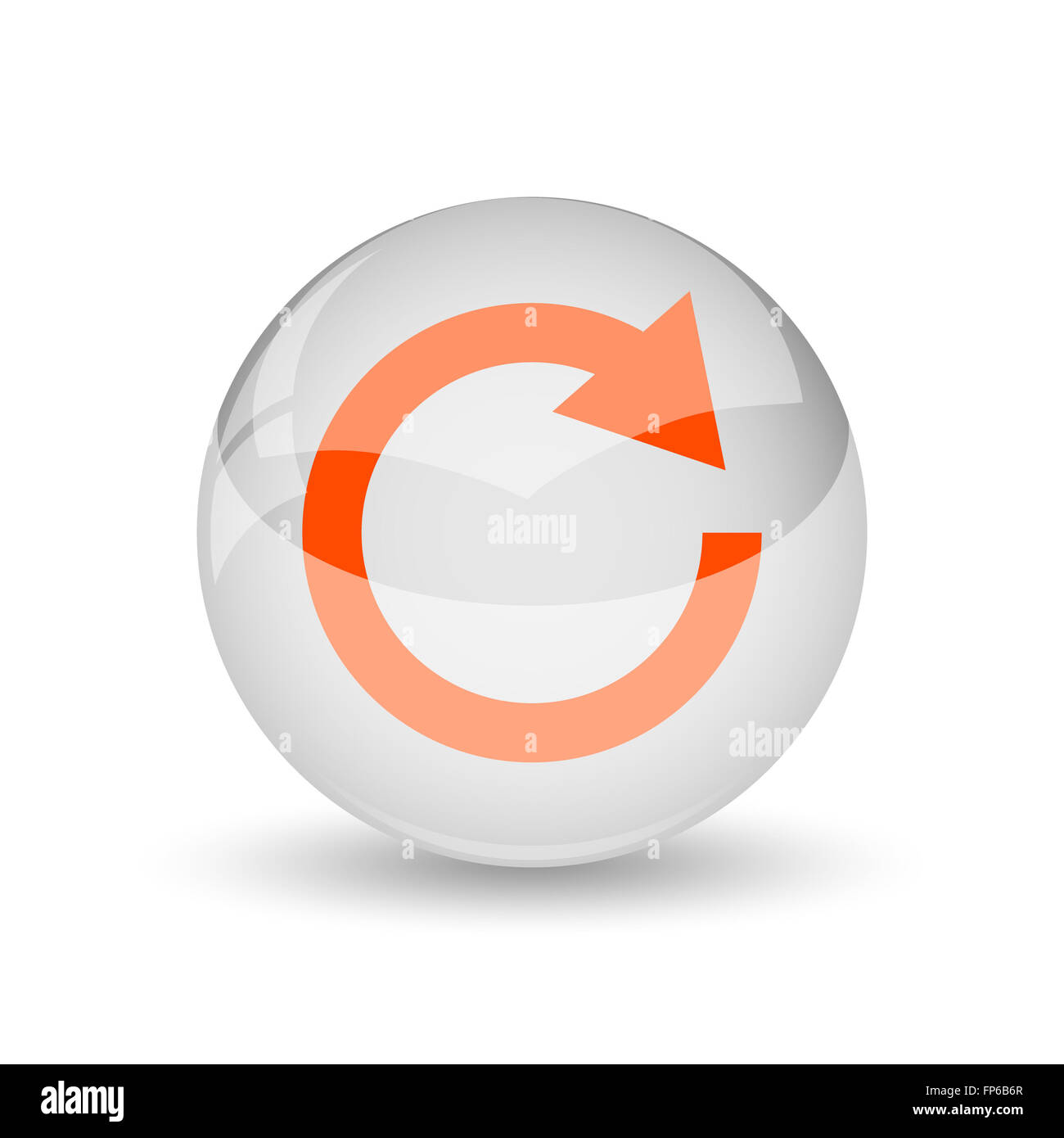 Reload one arrow icon. Internet button on white background Stock Photo ...