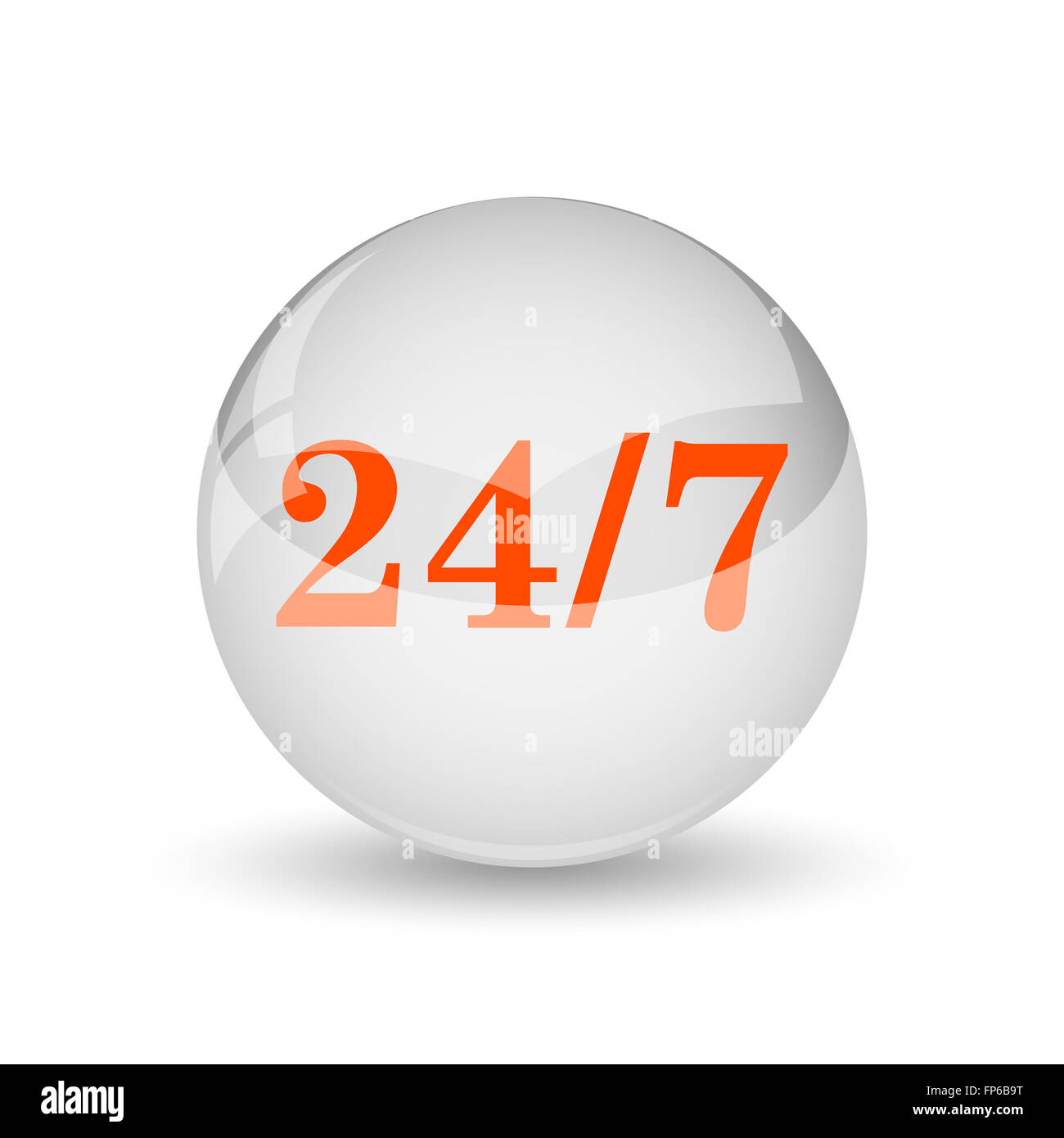 24 7 icon. Internet button on white background Stock Photo - Alamy