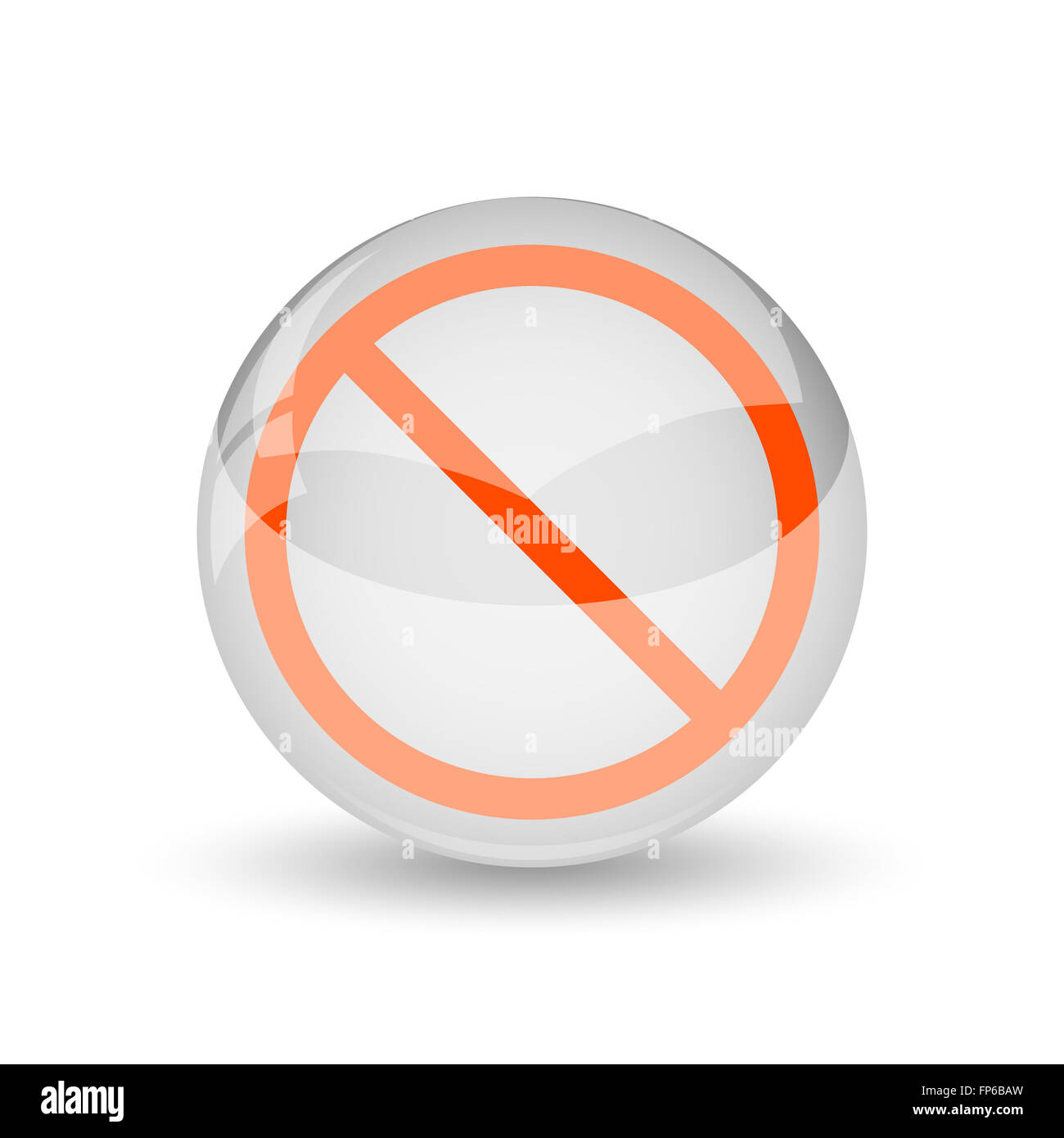 Forbidden icon. Internet button on white background Stock Photo - Alamy