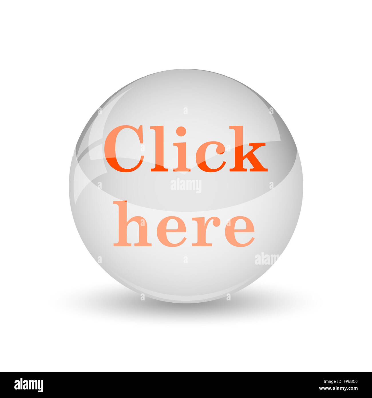 Click here icon. Internet button on white background Stock Photo - Alamy