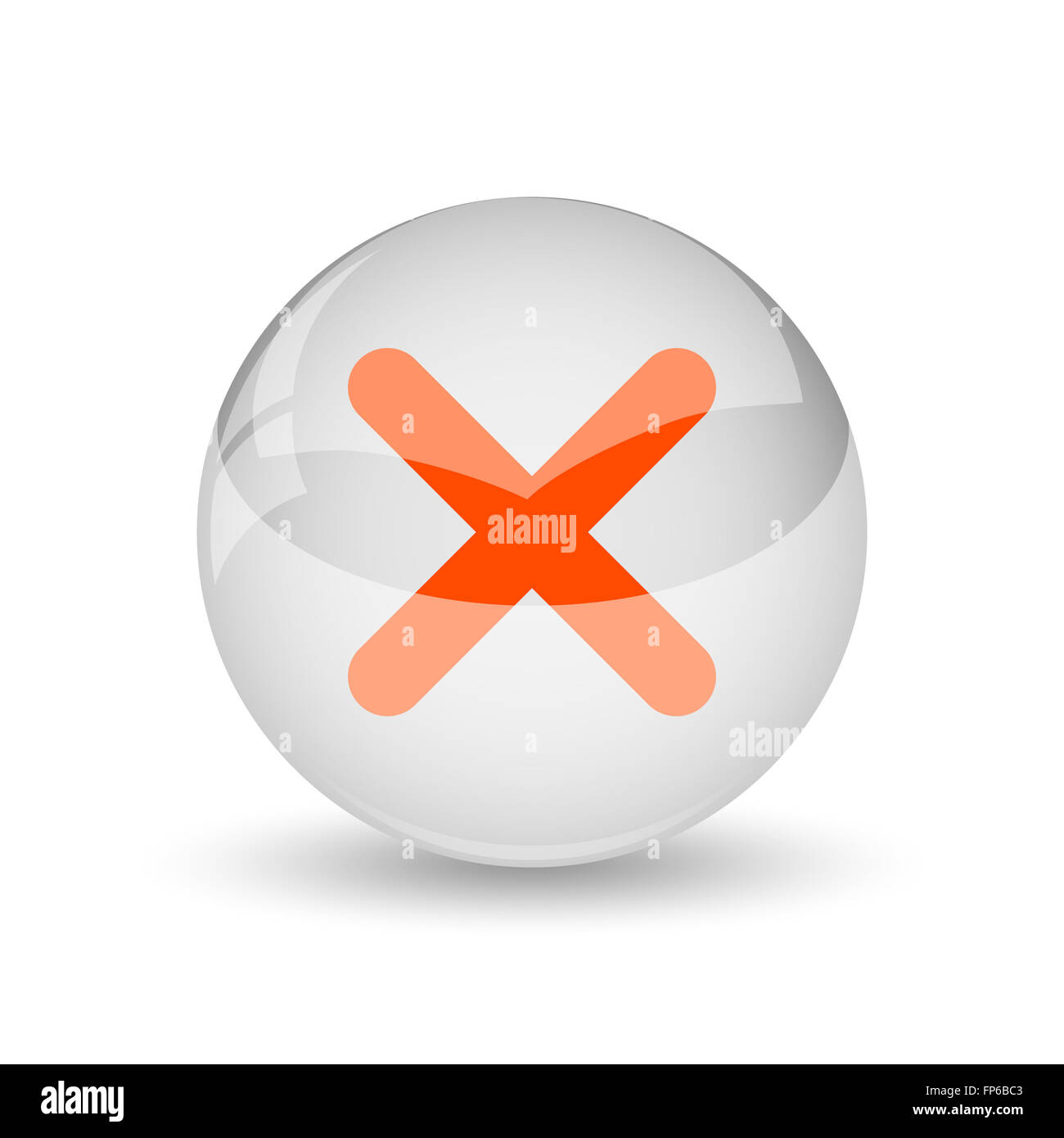 X close icon. Internet button on white background Stock Photo - Alamy