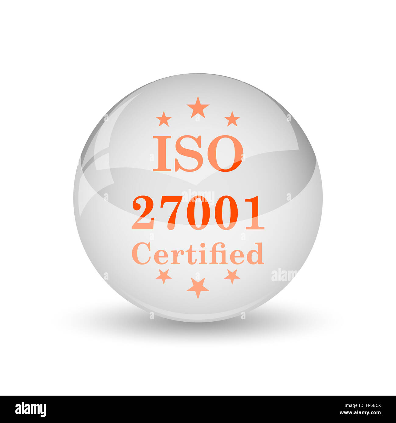 ISO 27001 icon. Internet button on white background Stock Photo - Alamy