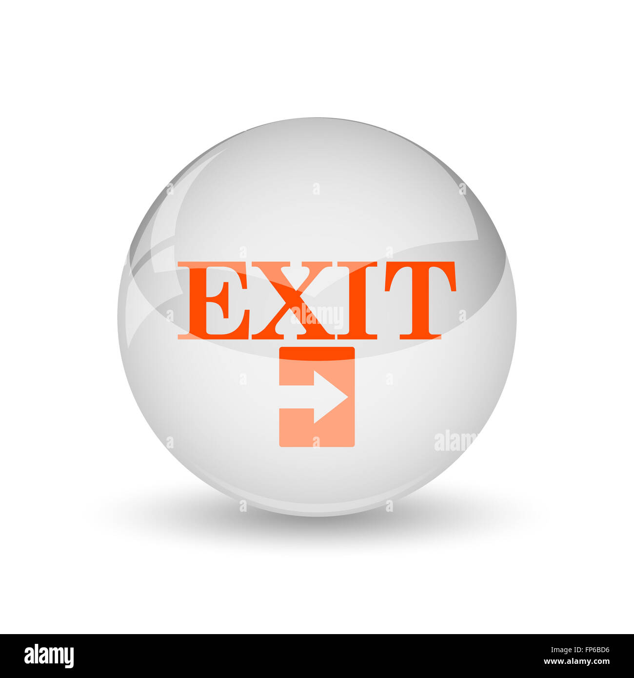 Exit icon. Internet button on white background Stock Photo - Alamy