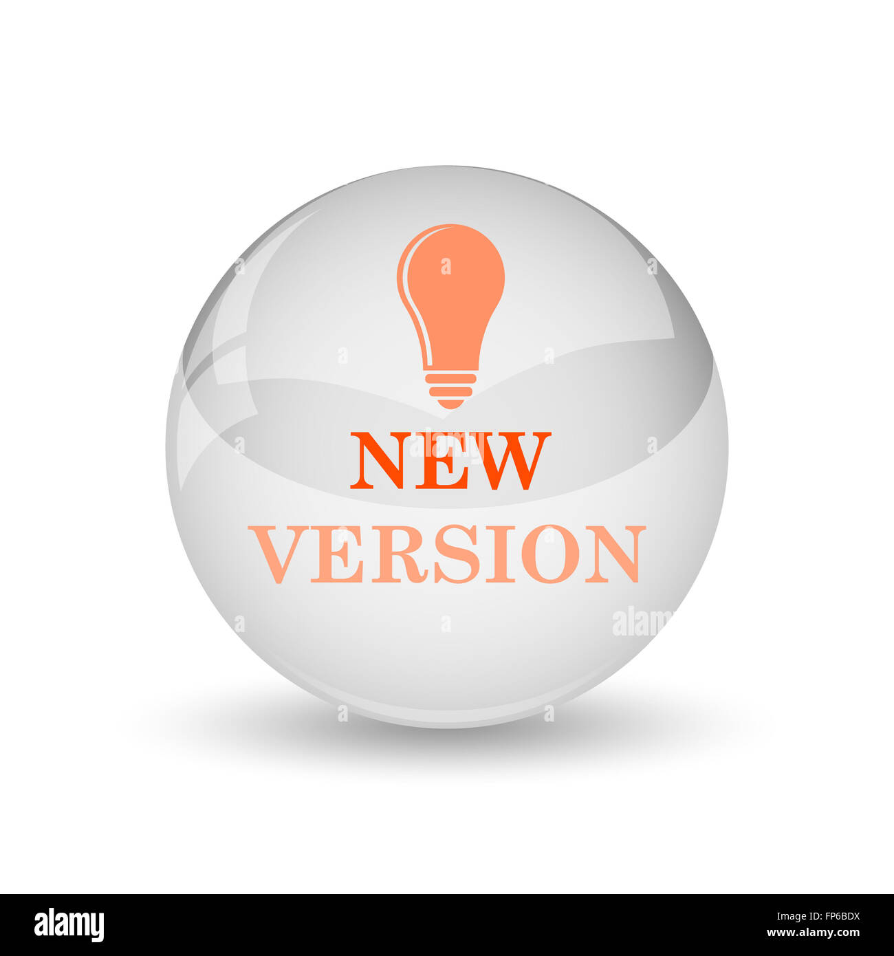 New version icon. Internet button on white background Stock Photo - Alamy