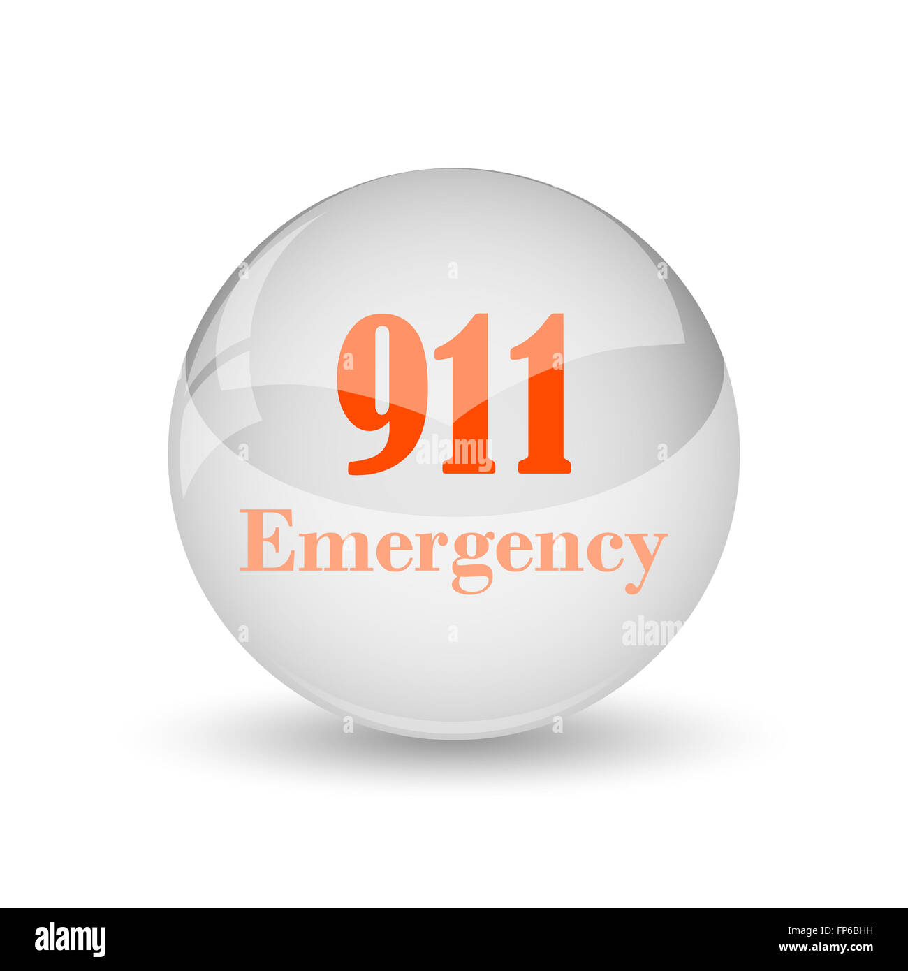 911 Emergency icon. Internet button on white background Stock Photo - Alamy