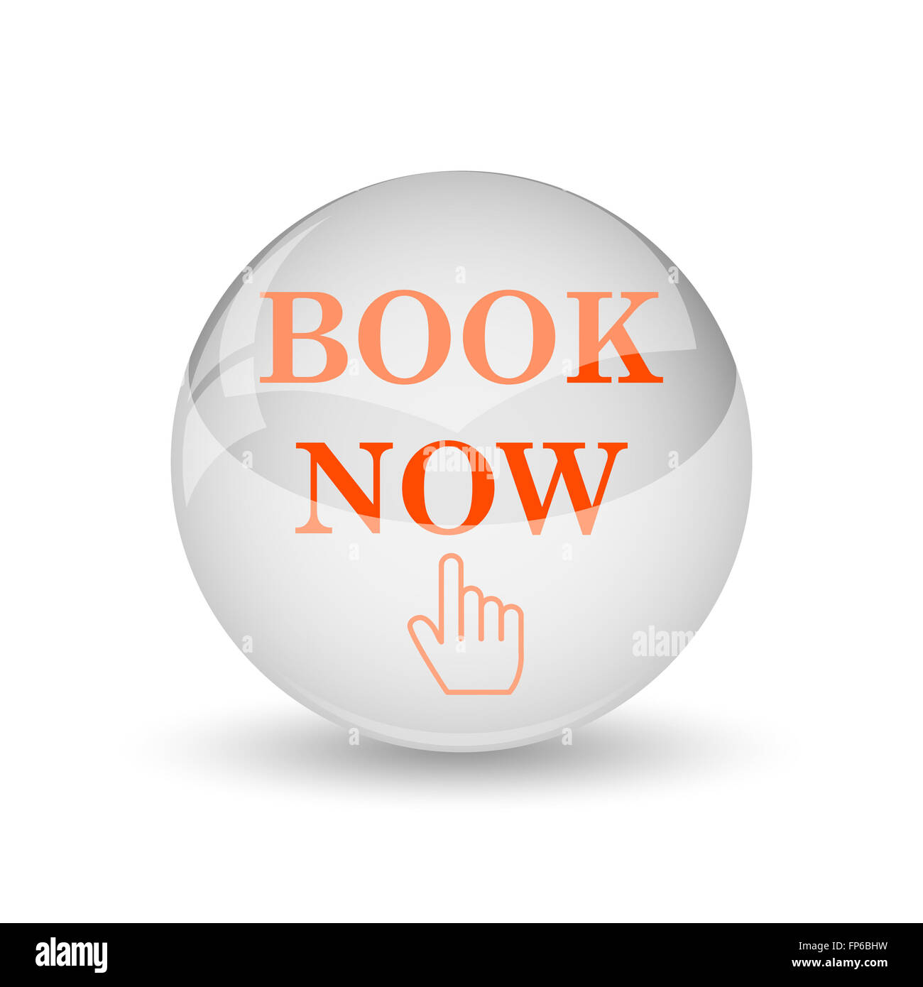 Book now icon. Internet button on white background Stock Photo - Alamy