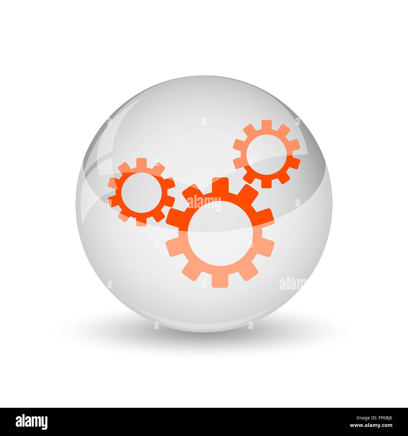 Settings icon. Internet button on white background Stock Photo - Alamy