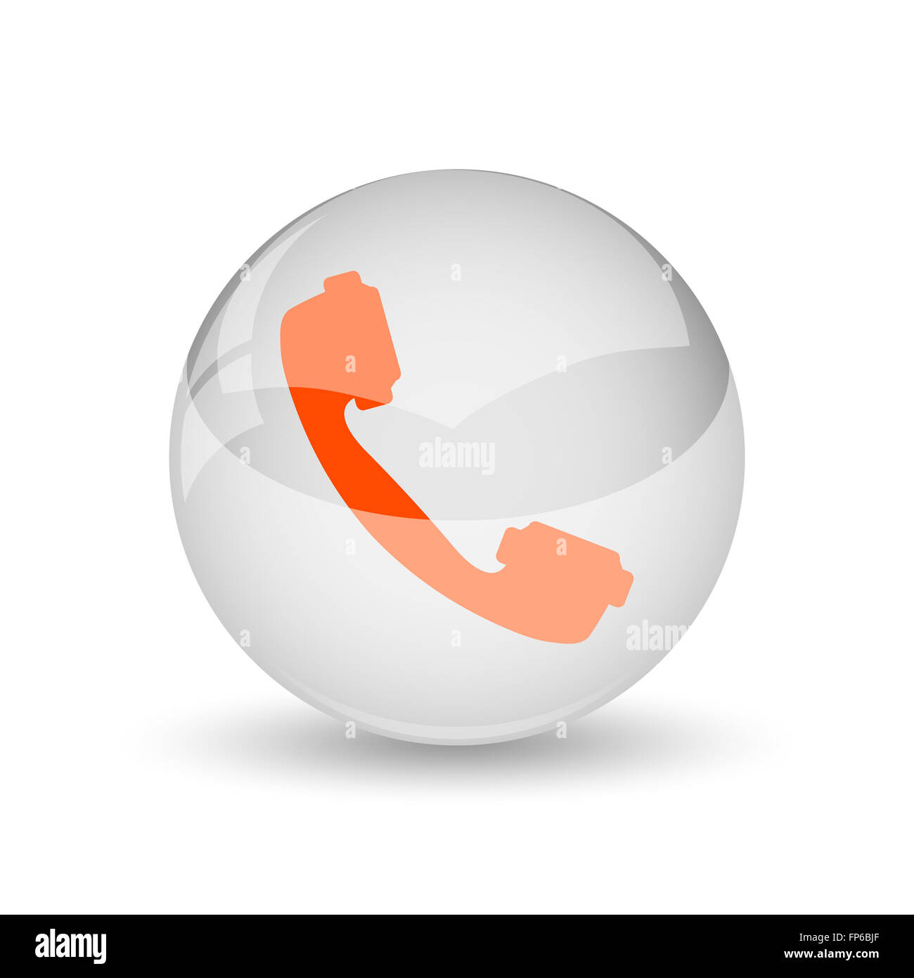 Phone icon. Internet button on white background Stock Photo - Alamy