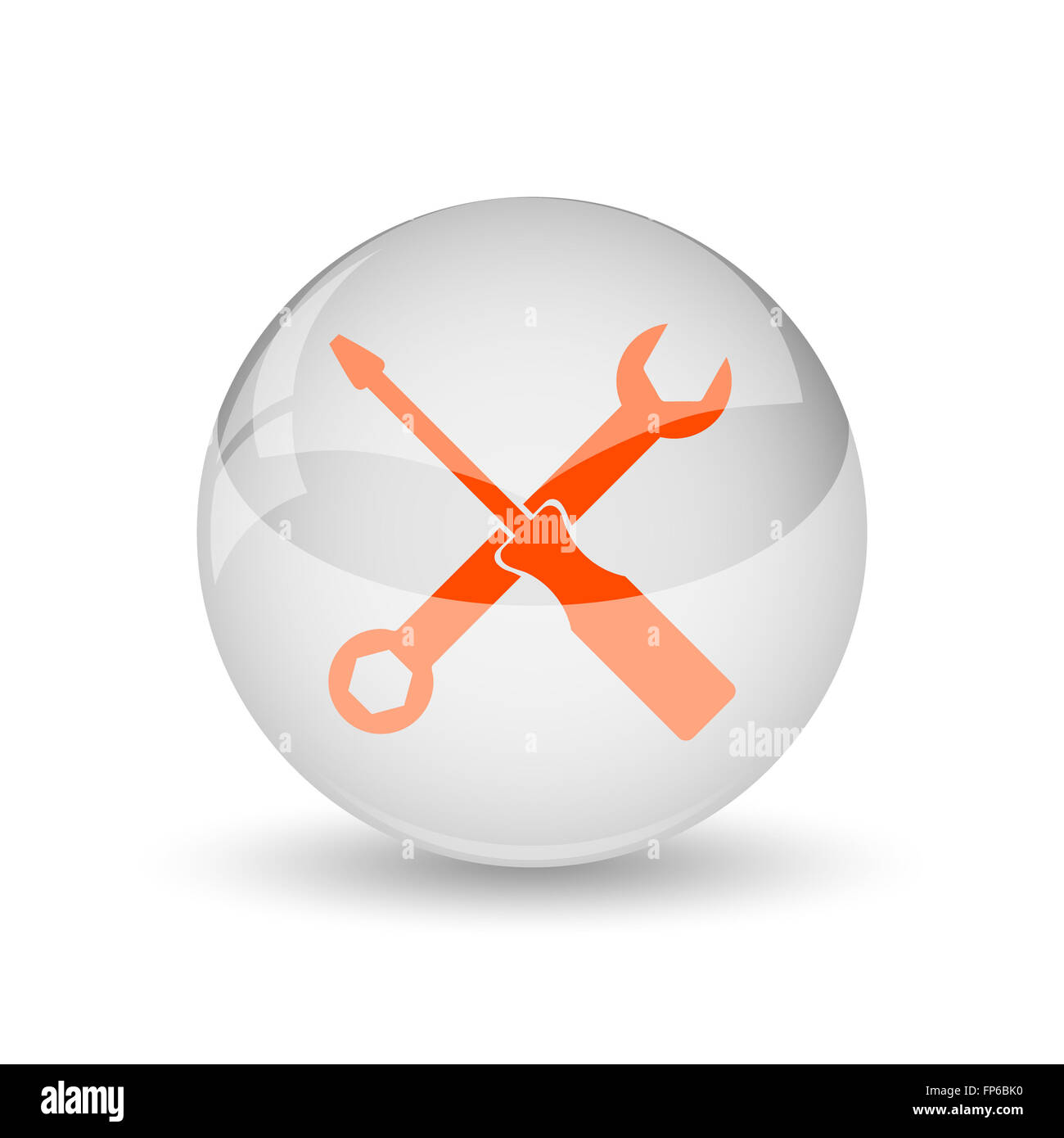 Tools icon. Internet button on white background Stock Photo - Alamy