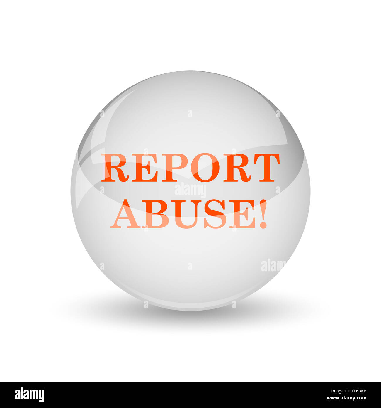 Report abuse icon. Internet button on white background Stock Photo - Alamy