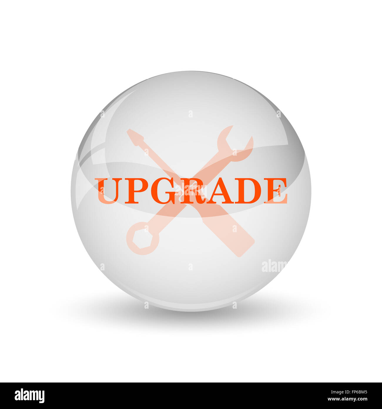 Upgrade icon. Internet button on white background Stock Photo - Alamy