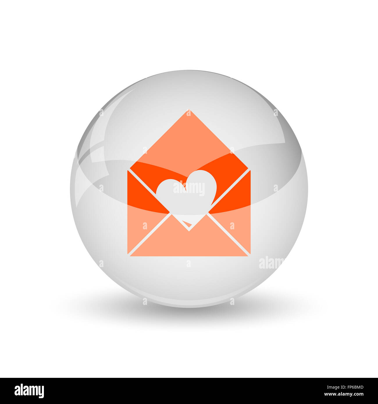 Send love icon. Internet button on white background Stock Photo - Alamy