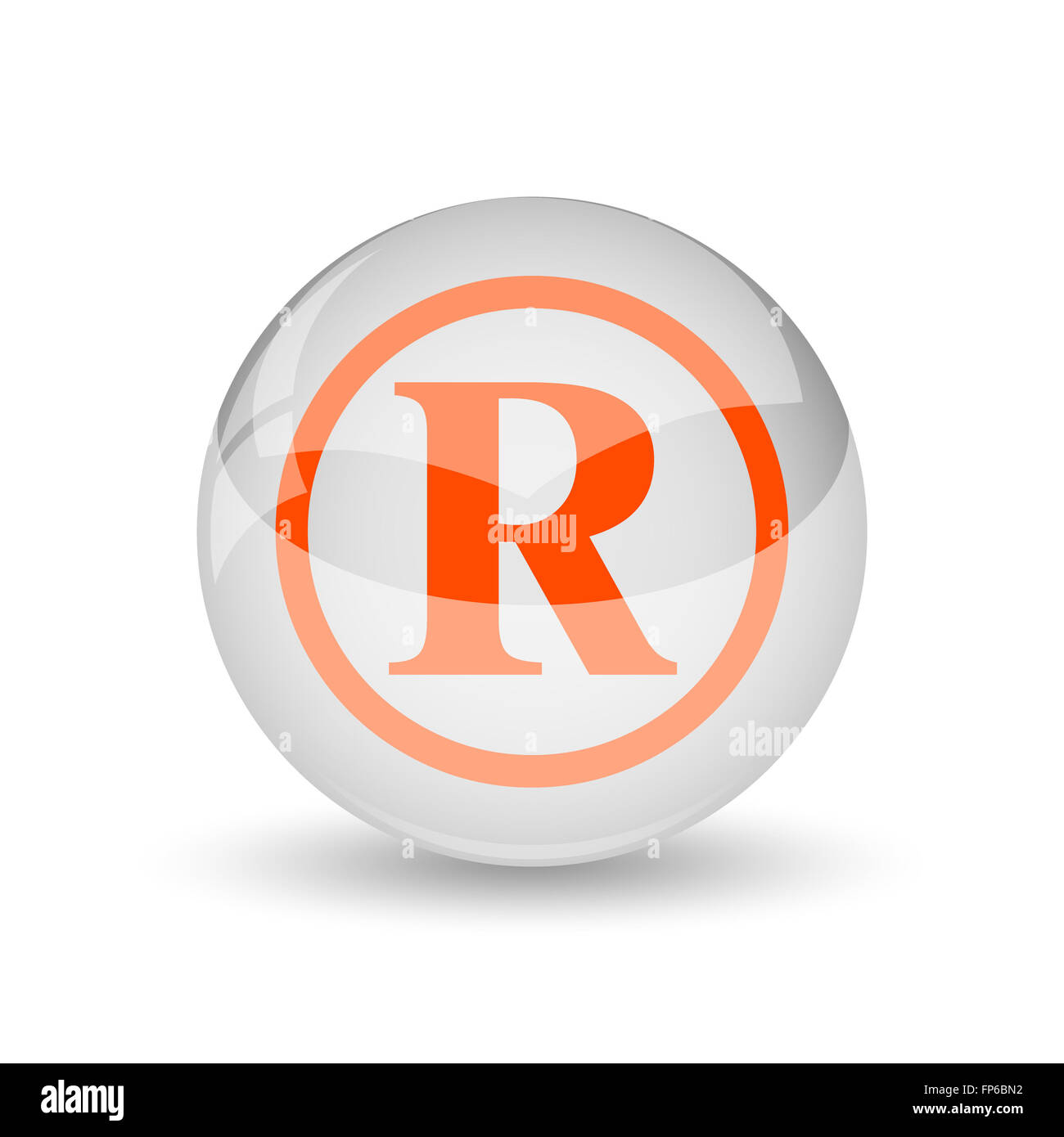 Registered mark icon. Internet button on white background Stock Photo ...
