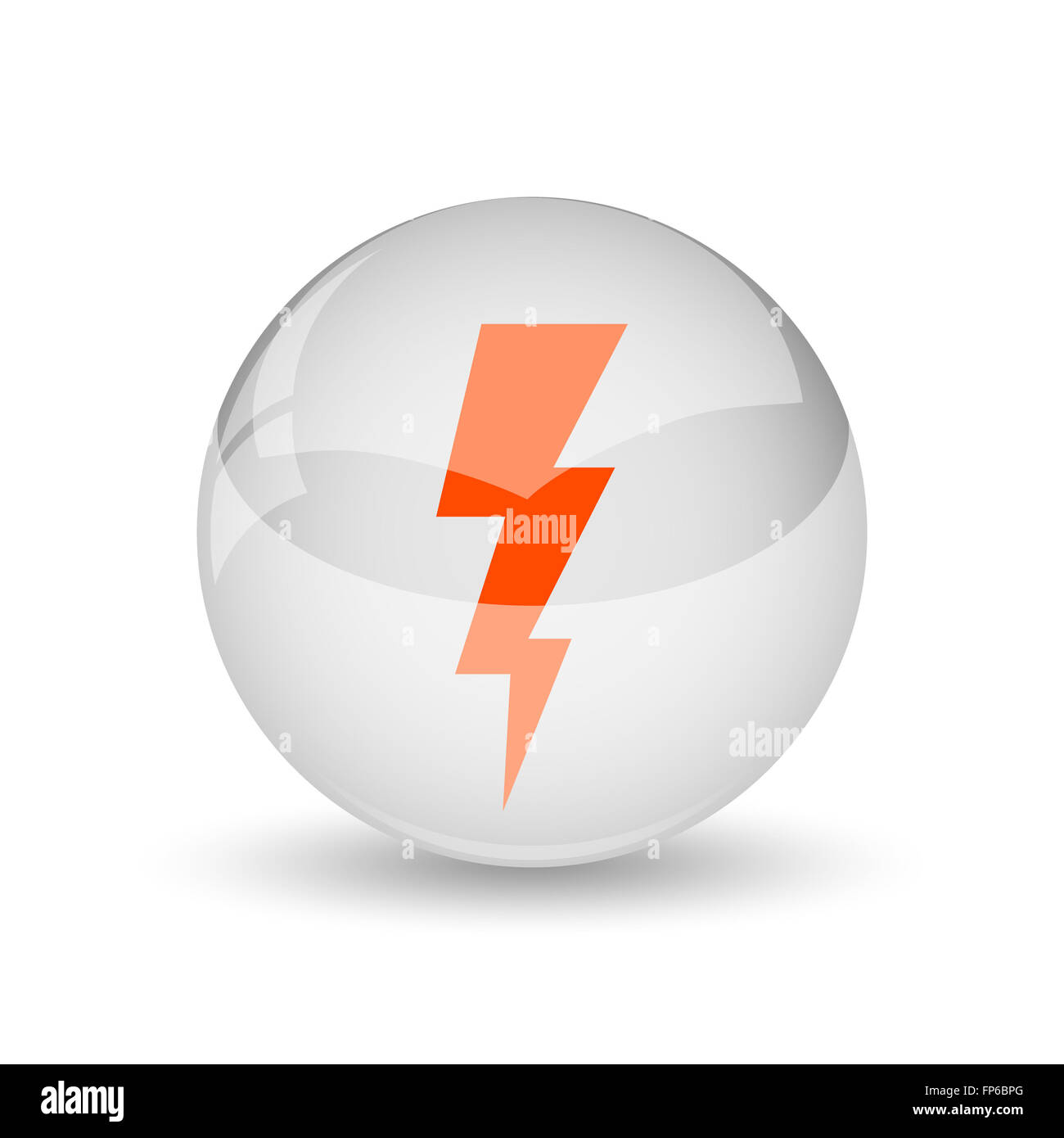 Lightning icon. Internet button on white background Stock Photo - Alamy