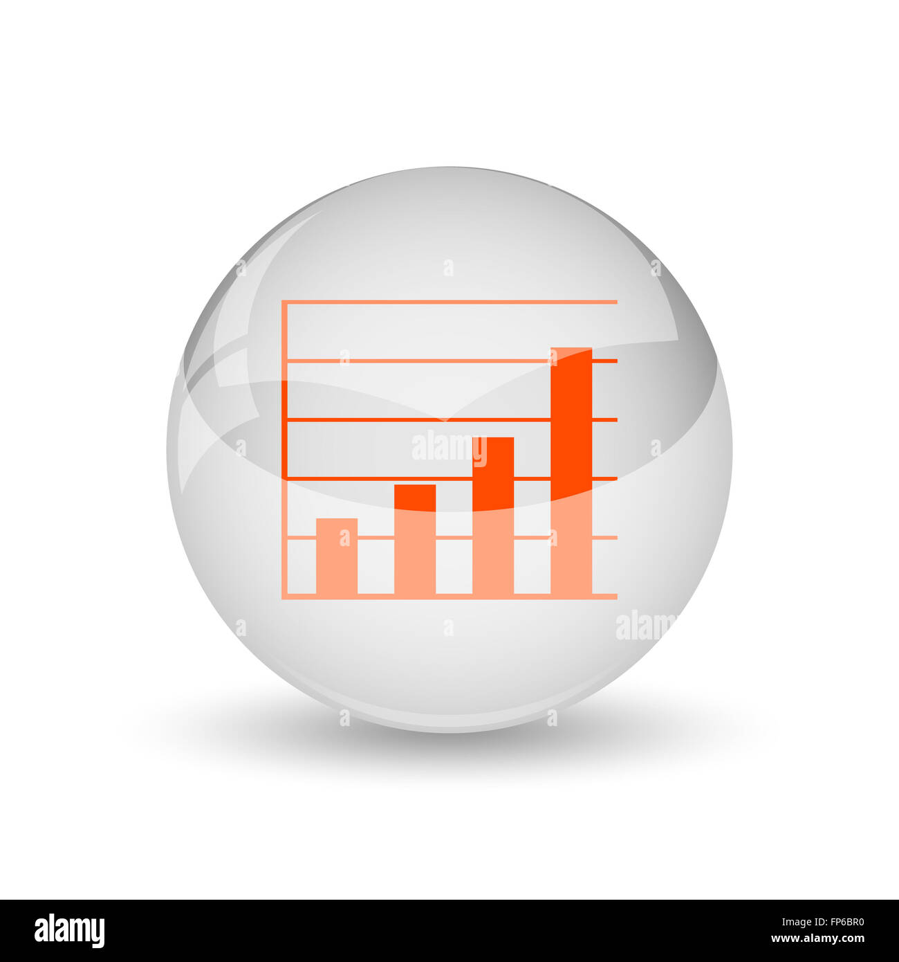 Chart bars icon. Internet button on white background Stock Photo - Alamy