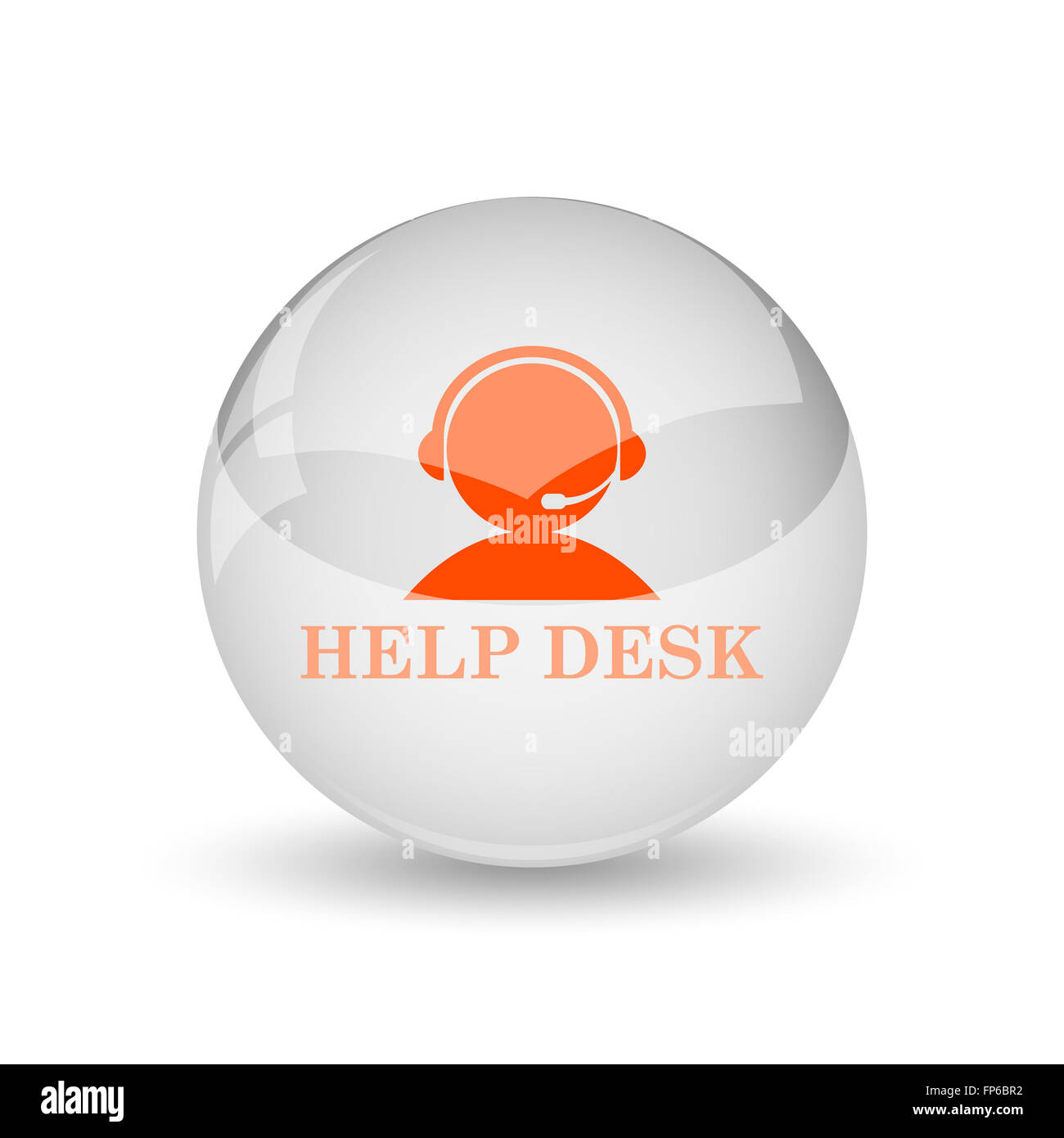 Helpdesk icon. Internet button on white background Stock Photo - Alamy