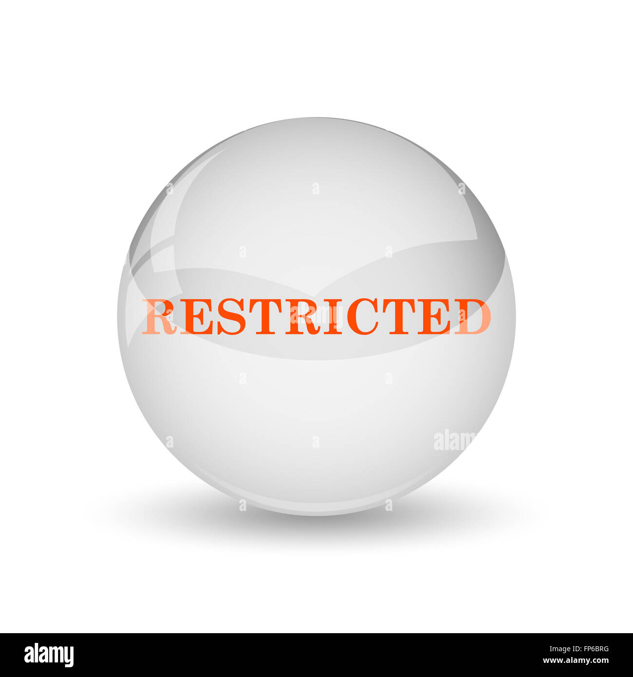 Restricted icon. Internet button on white background Stock Photo - Alamy