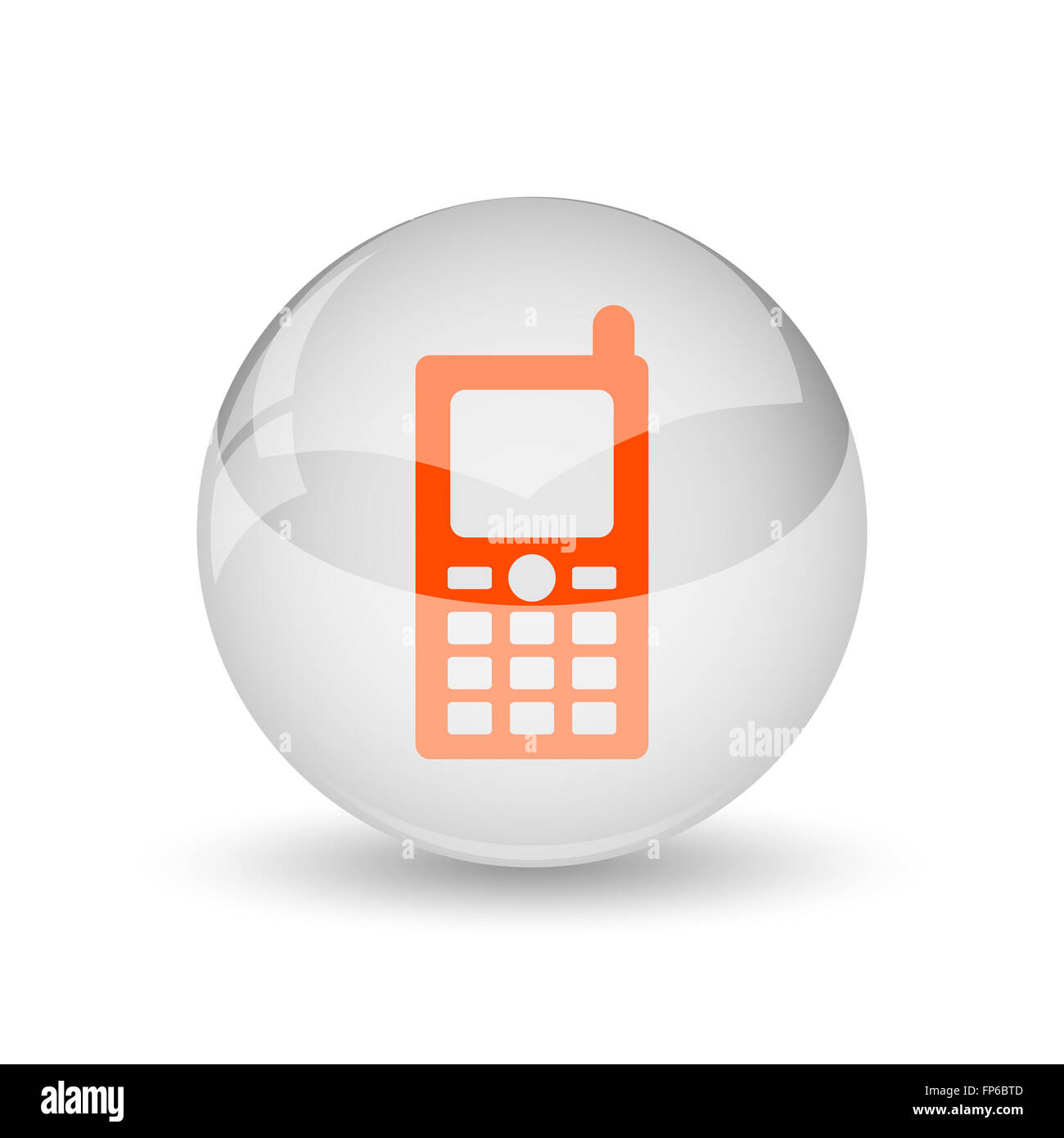 Mobile phone icon. Internet button on white background Stock Photo - Alamy