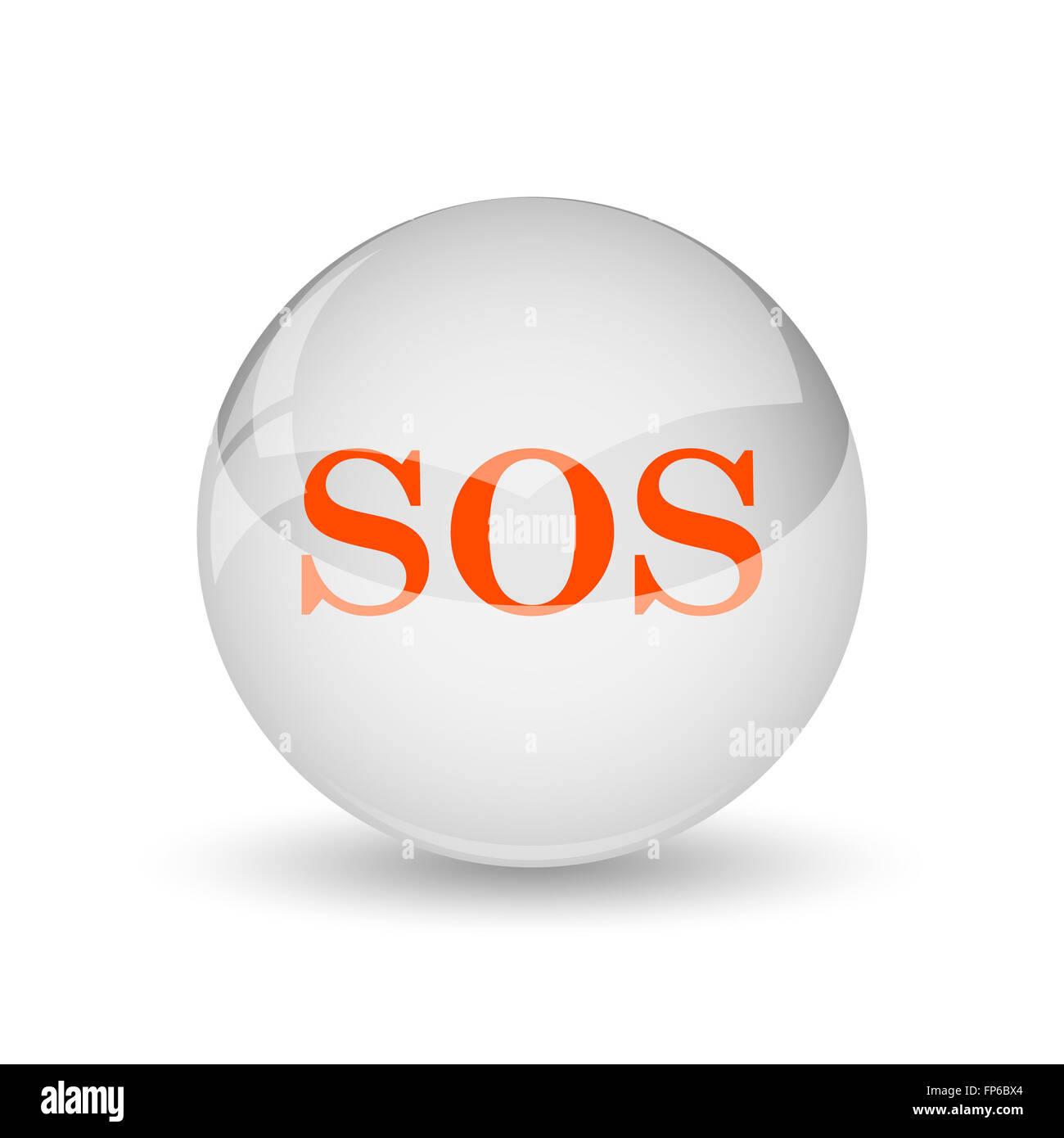SOS icon. Internet button on white background Stock Photo - Alamy