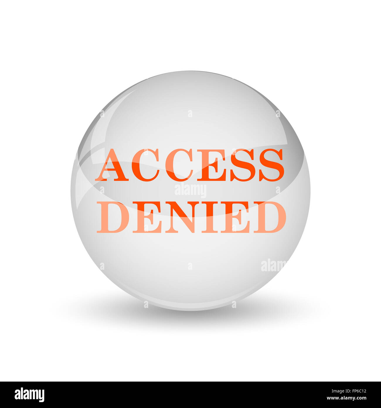 Access denied icon. Internet button on white background Stock Photo - Alamy