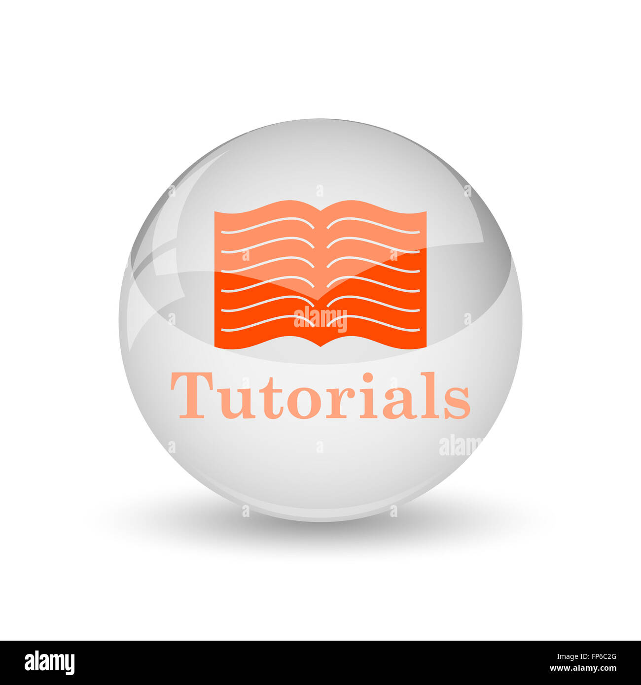Tutorials icon. Internet button on white background Stock Photo - Alamy