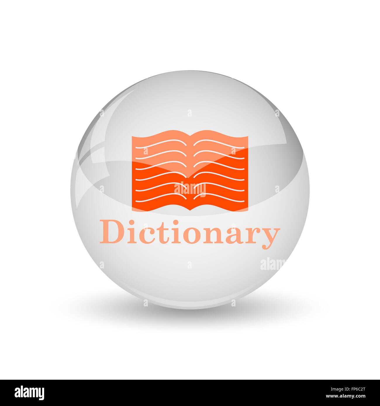 Dictionary icon. Internet button on white background Stock Photo - Alamy