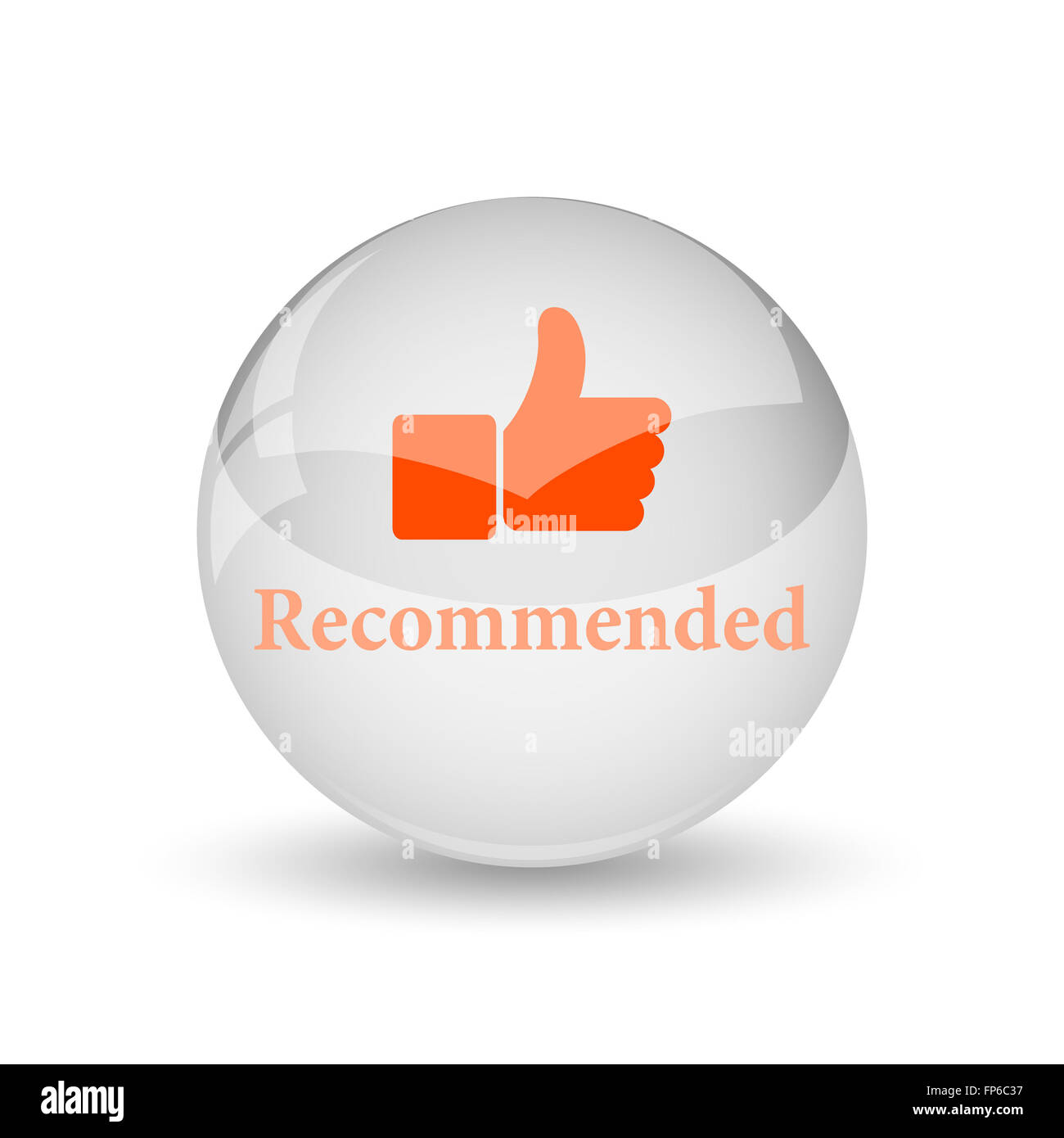 Recommended icon. Internet button on white background Stock Photo - Alamy