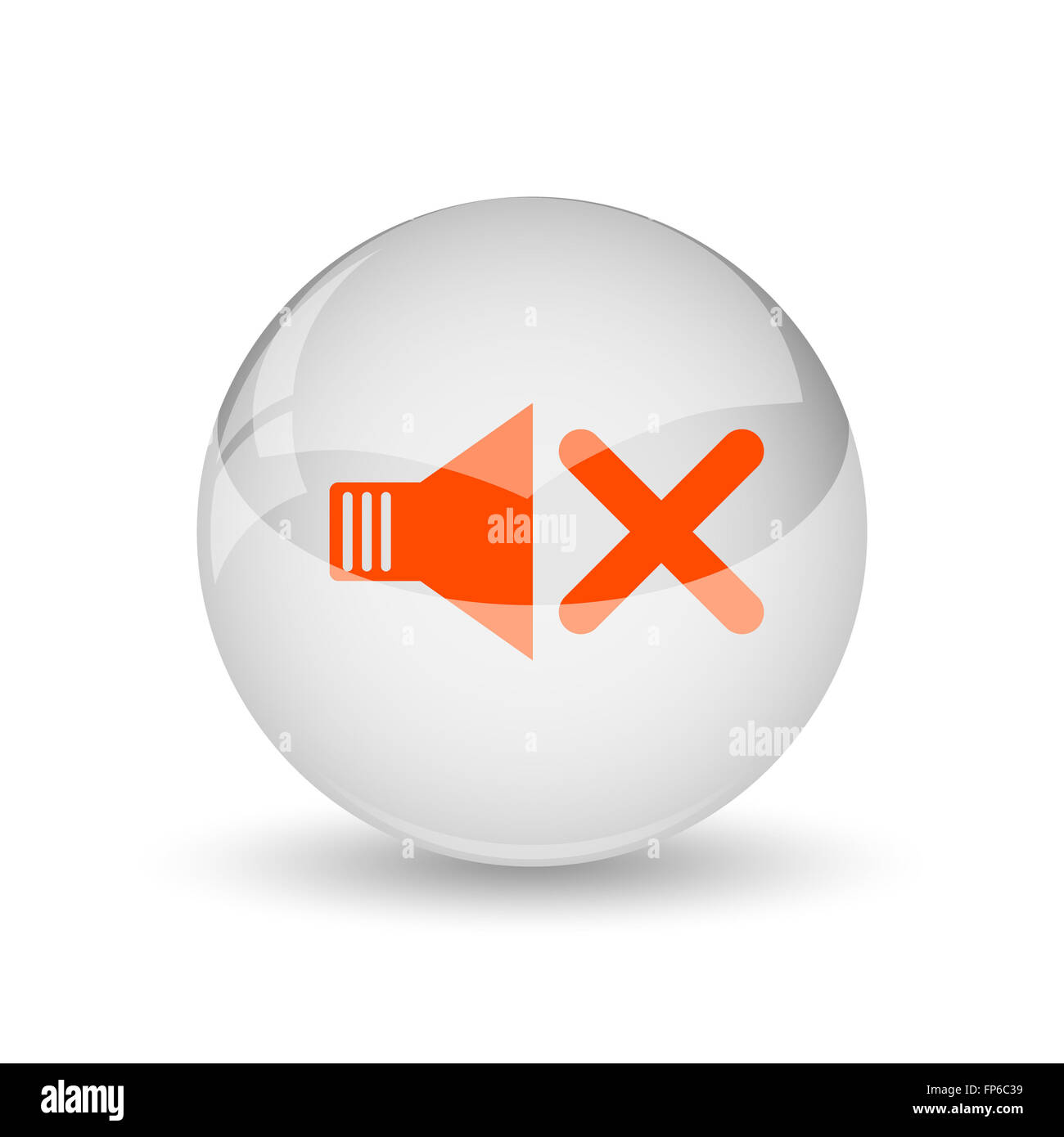 No sound icon. Internet button on white background Stock Photo - Alamy