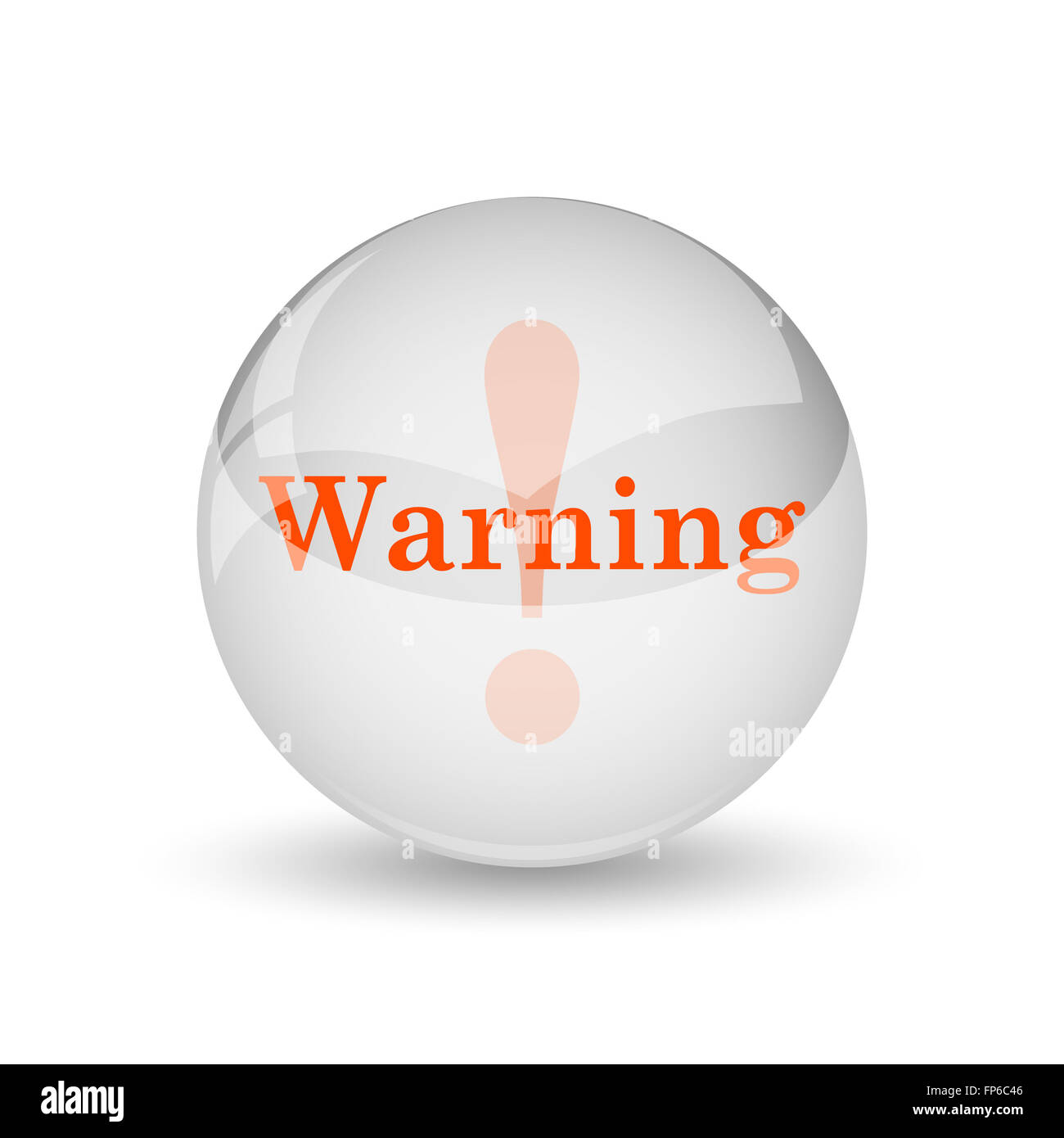 Warning icon. Internet button on white background Stock Photo - Alamy