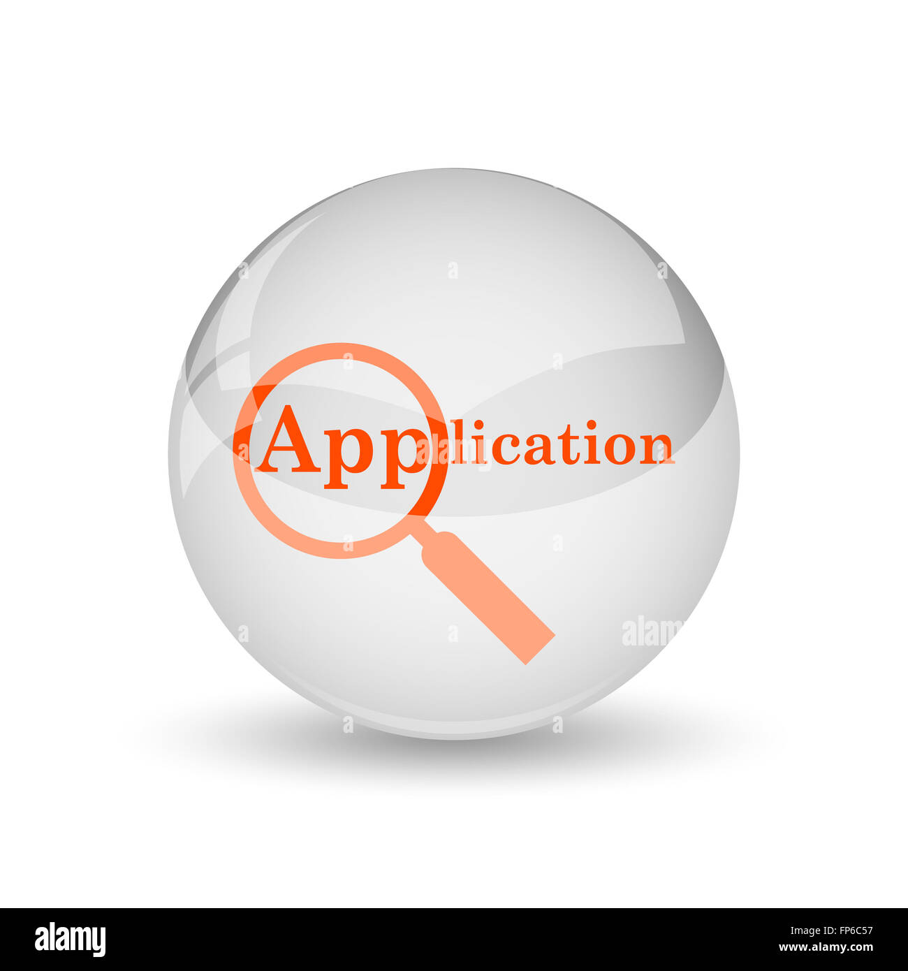 Application icon. Internet button on white background Stock Photo - Alamy