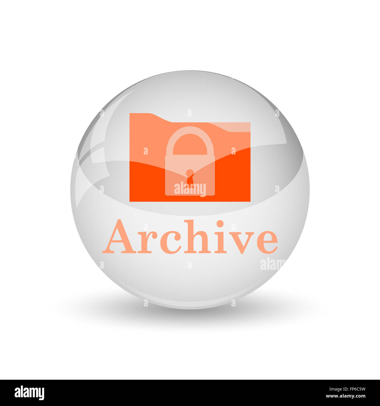 Archive icon. Internet button on white background Stock Photo - Alamy