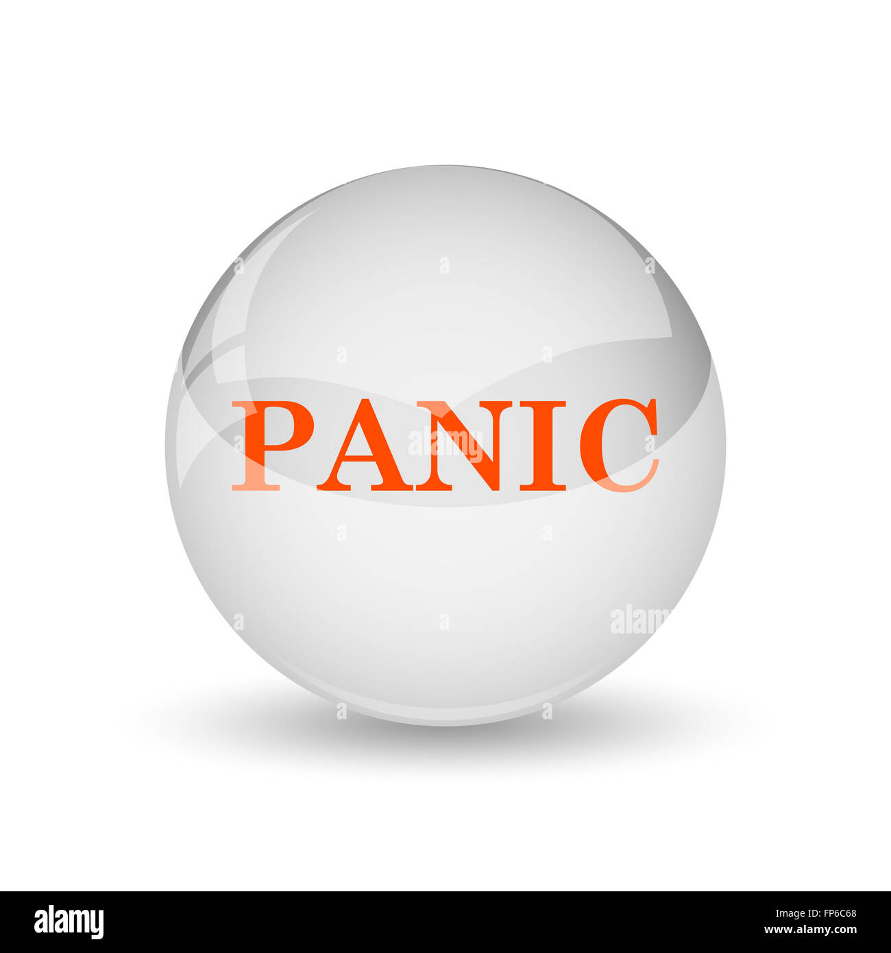 Panic icon. Internet button on white background Stock Photo - Alamy