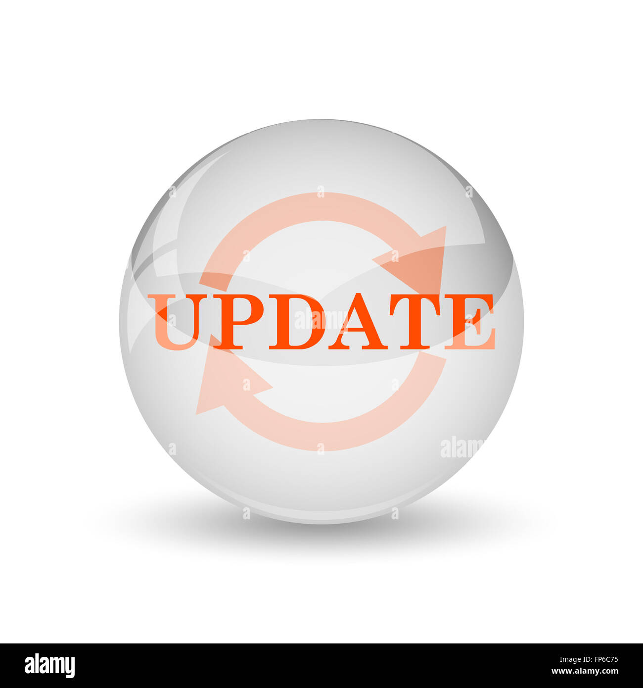 Update icon. Internet button on white background Stock Photo - Alamy